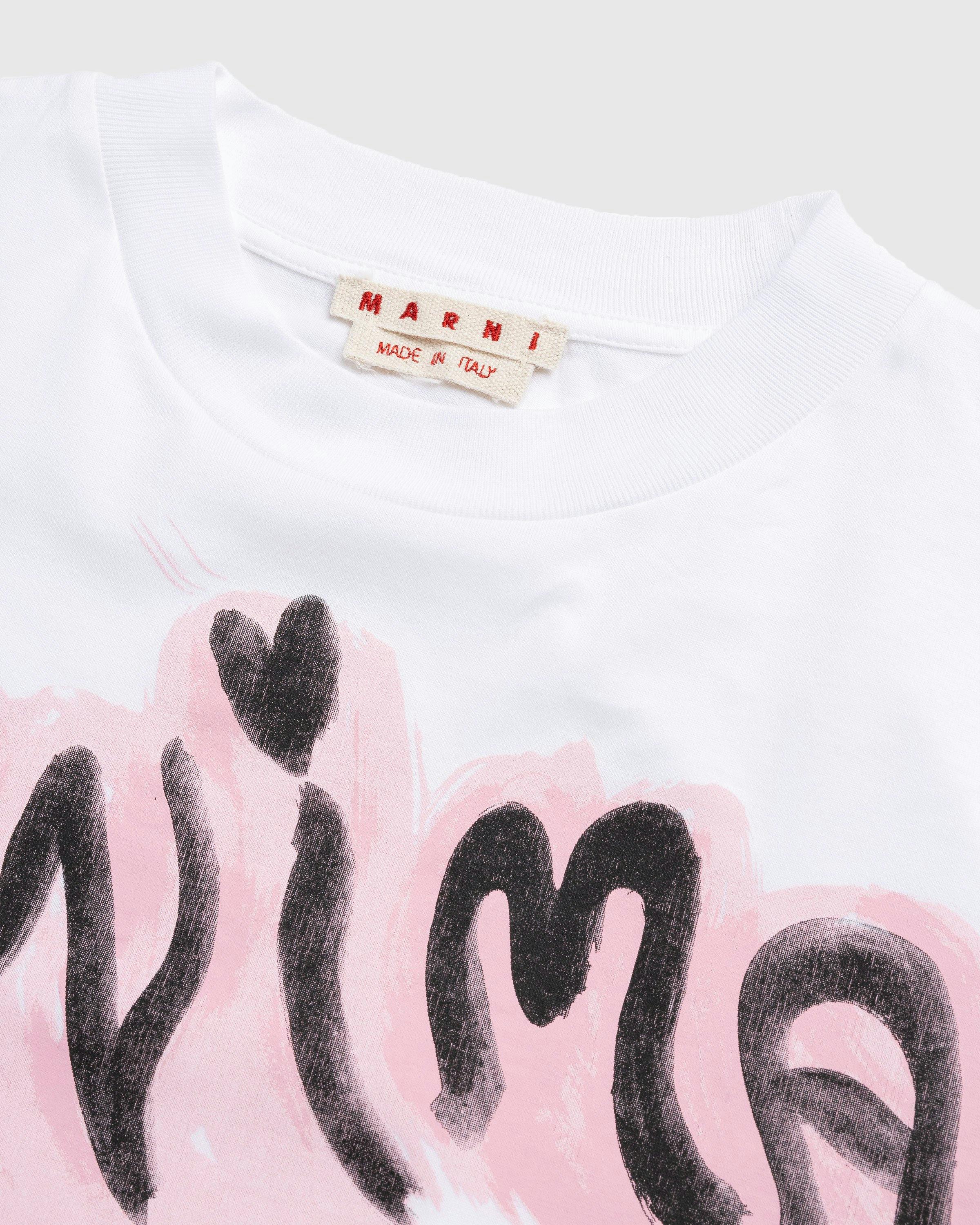 Marni – Logo Stripe T-Shirt Lily White | Highsnobiety Shop