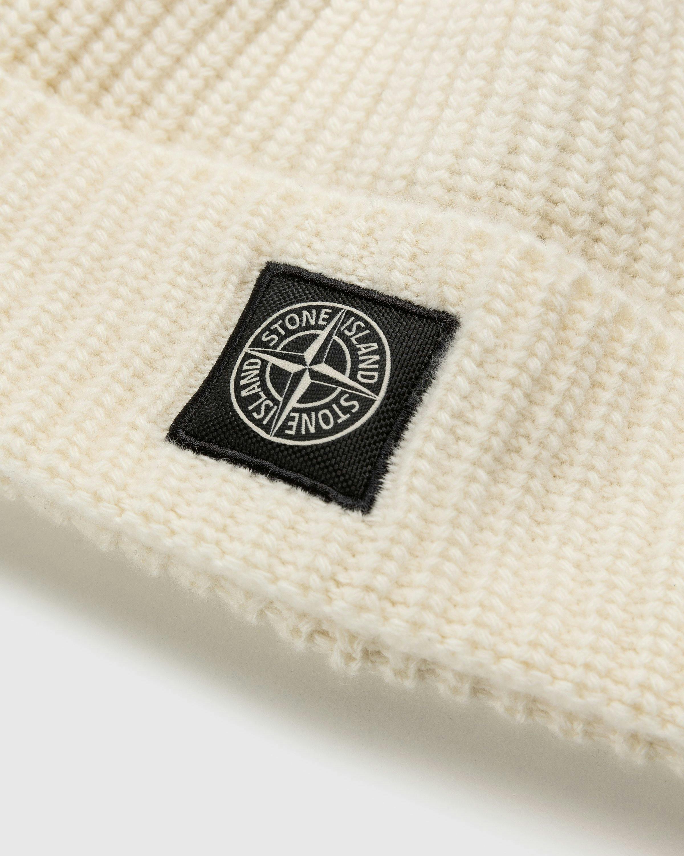 Stone Island – Ribbed Wool Beanie Natural | Highsnobiety Shop