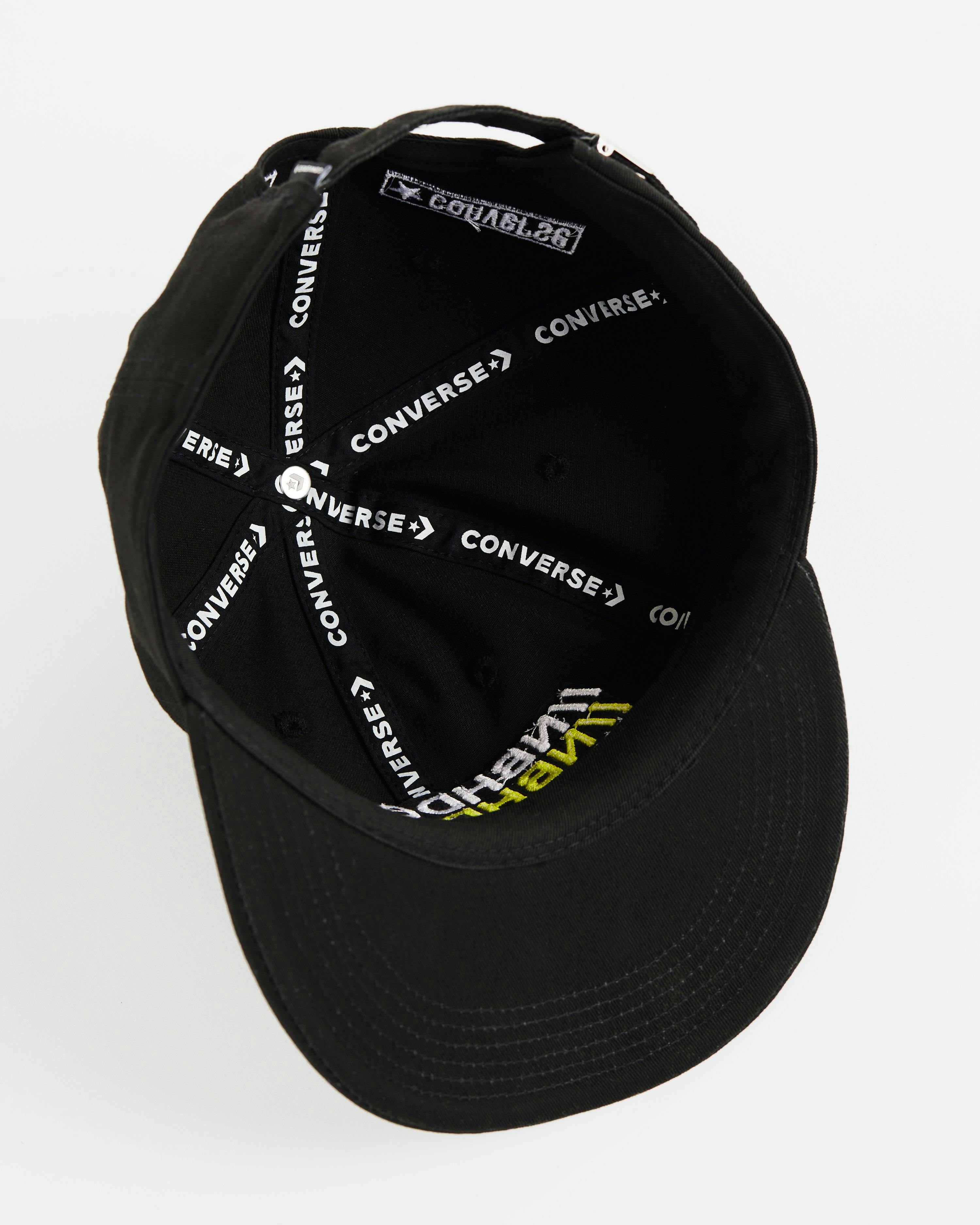 NBHD x Converse – 6 Panel Black Hat | Highsnobiety Shop