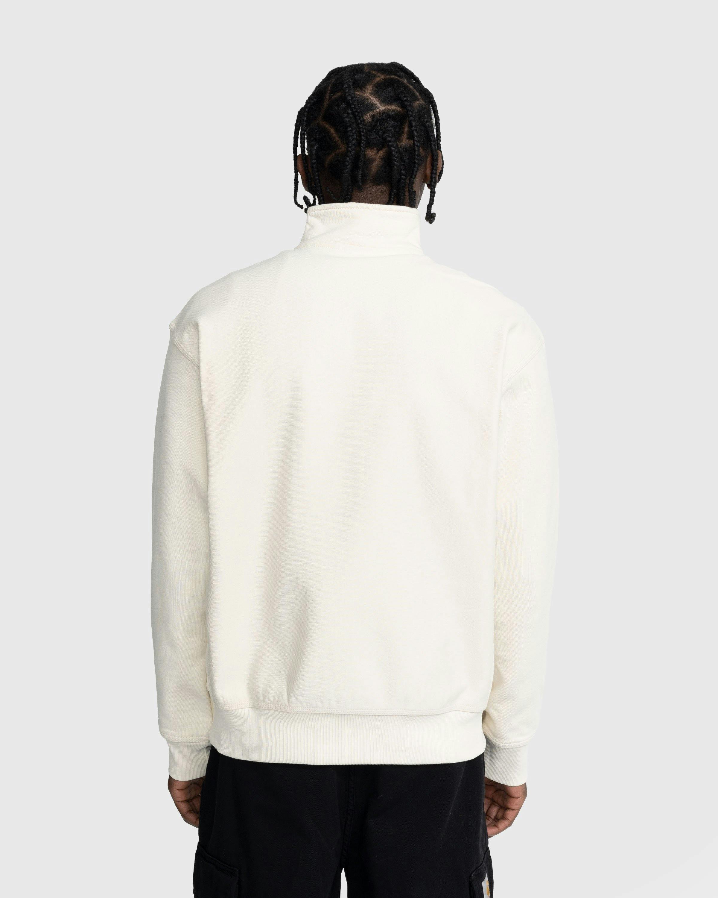 Carhartt WIP – Half Zip American Script Sweatshirt Natural ...