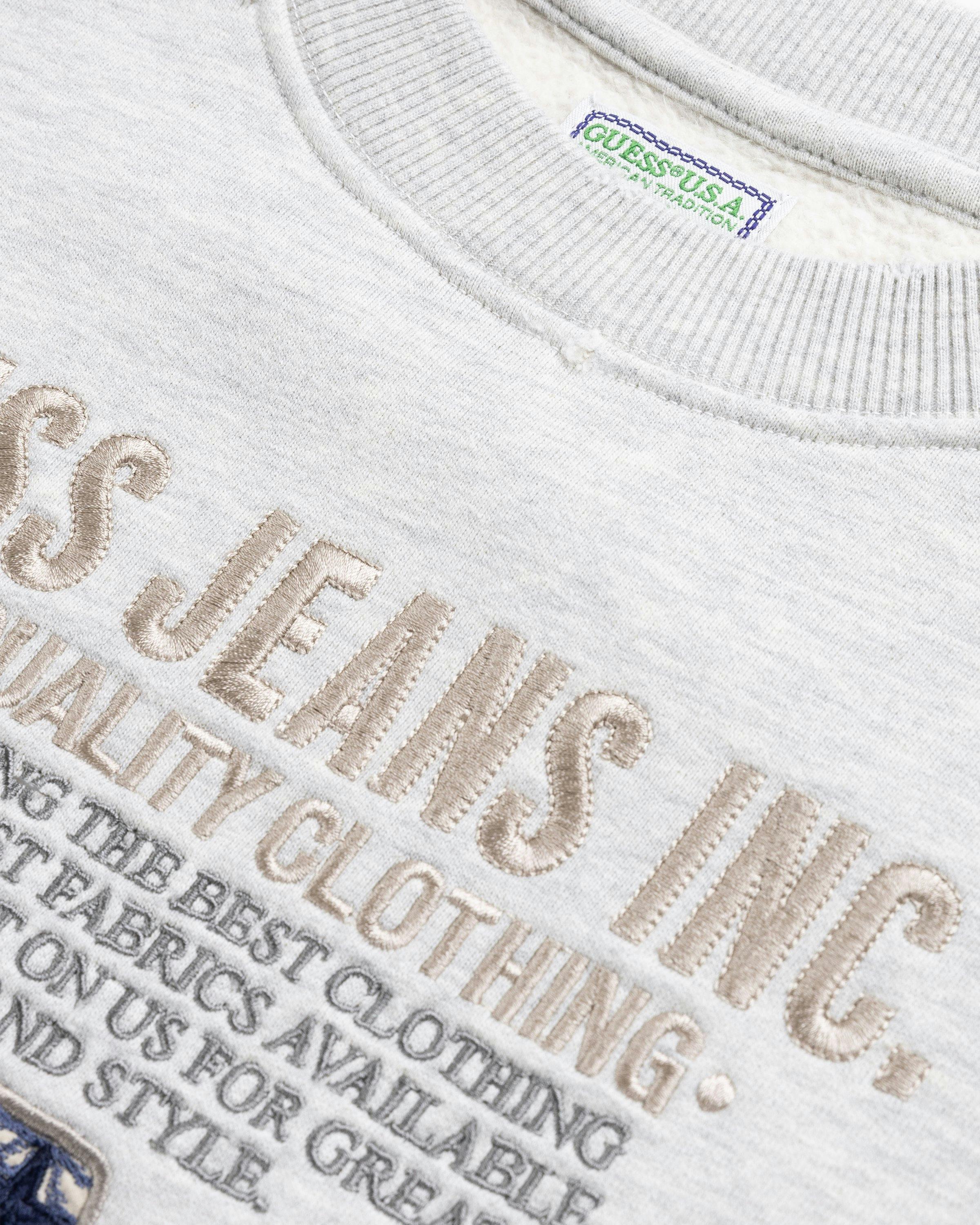 Guess USA – Script Logo Crewneck Sweatshirt Heather Grey | Highsnobiety ...