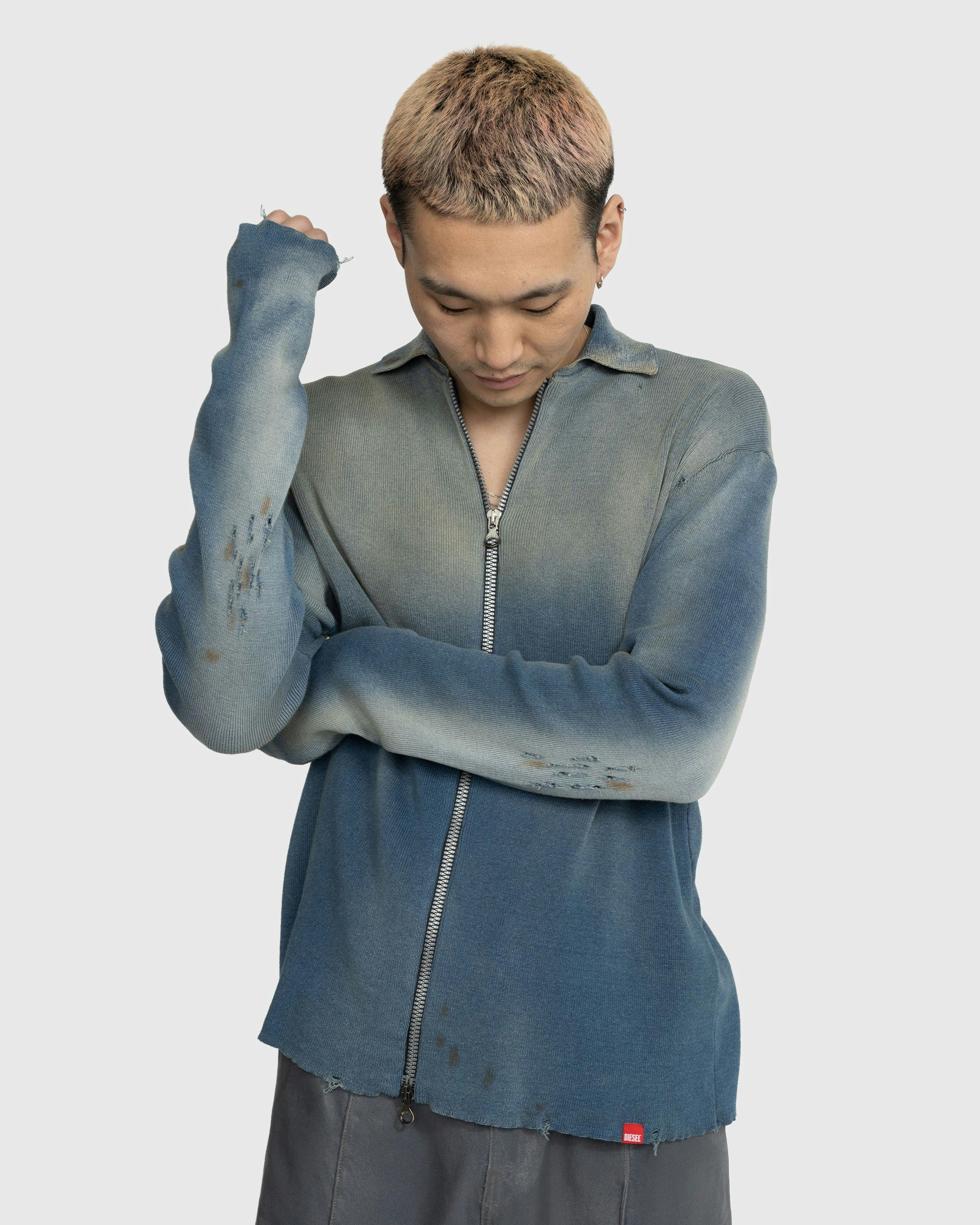 Diesel – K-Addock Ribbed Cardigan Blue | Highsnobiety Shop