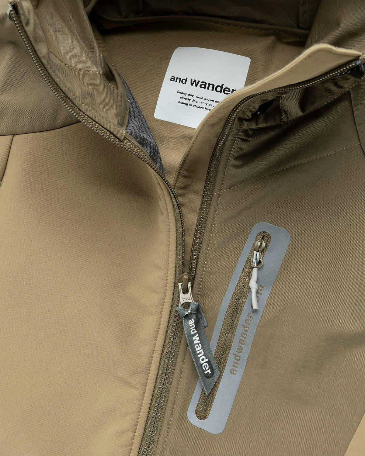 And Wander – Stretch Shell Jacket Dark Beige | Highsnobiety Shop