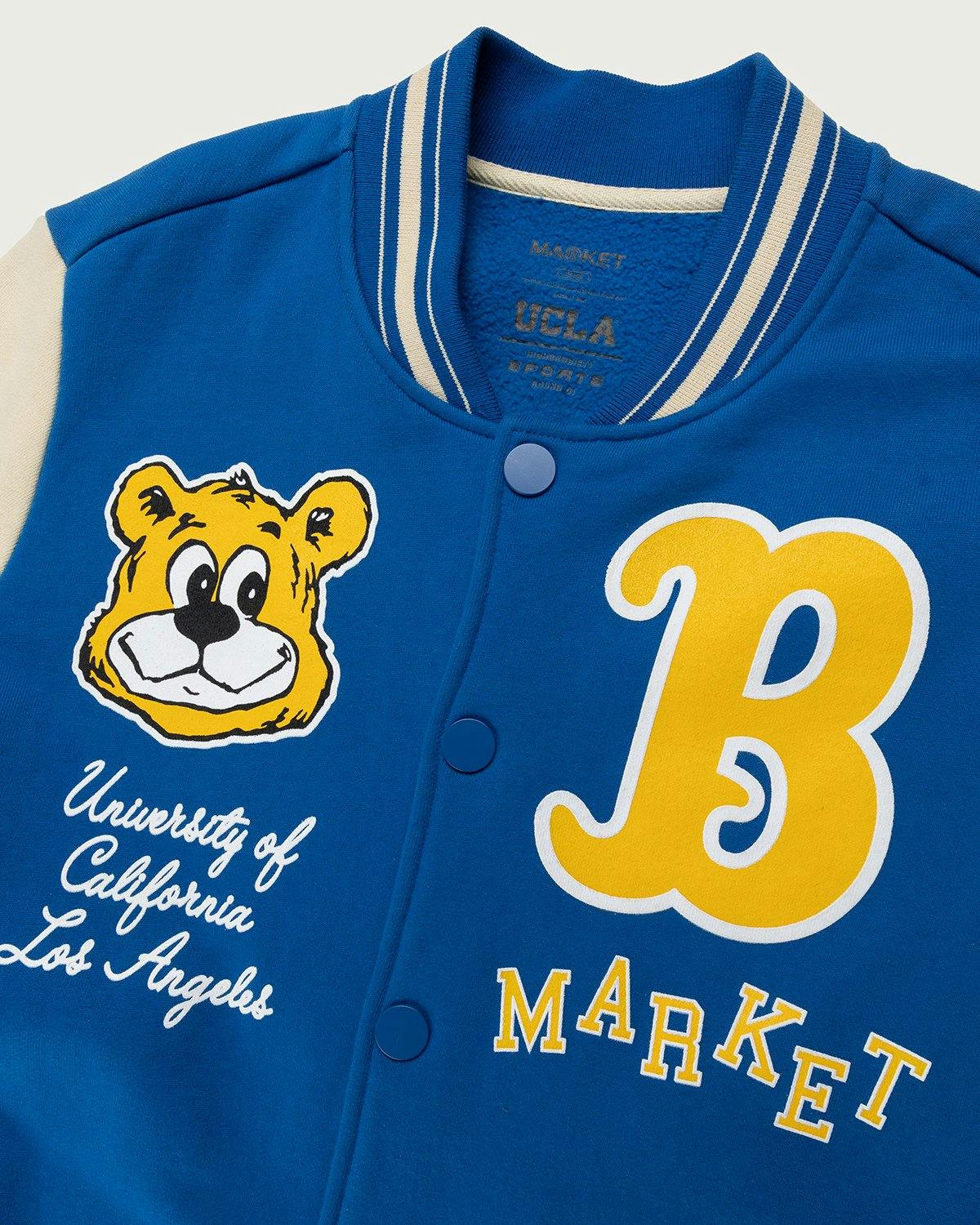 Market x UCLA x Highsnobiety – HS Sports Fleece Varsity Jacket Blue ...