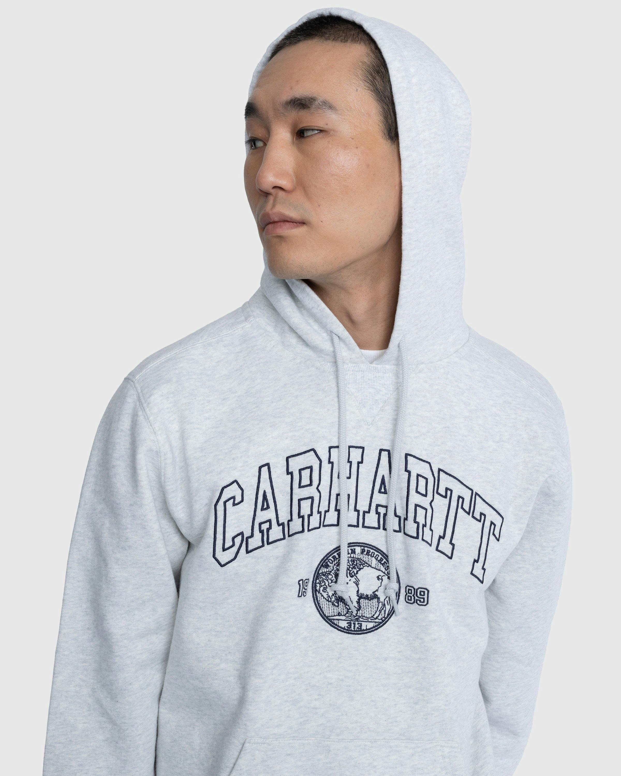 Carhartt WIP – Coin Hoodie Ash Heather/Atom Blue | Highsnobiety Shop