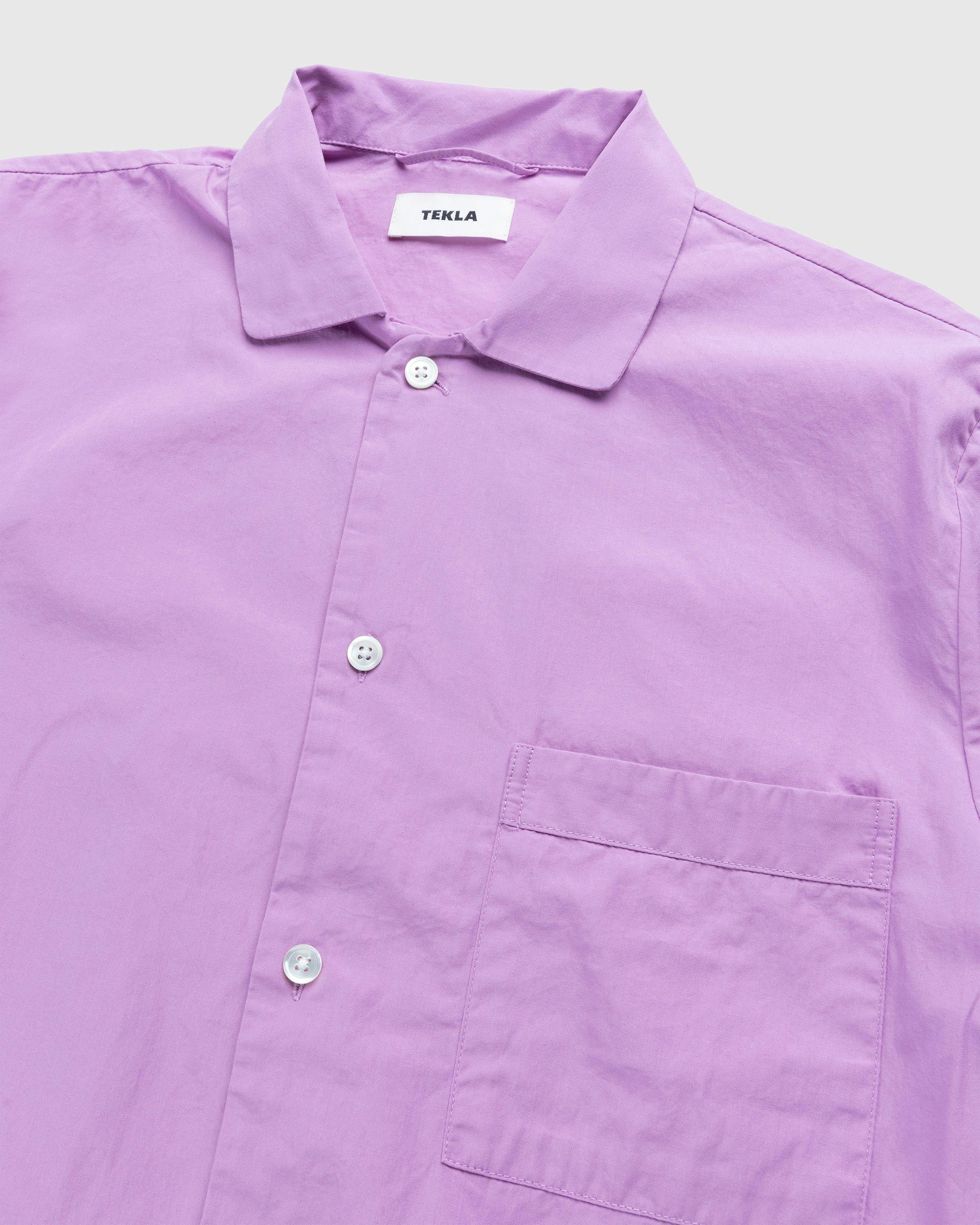 Tekla – Cotton Poplin Pyjamas Shirt Purple Pink | Highsnobiety Shop