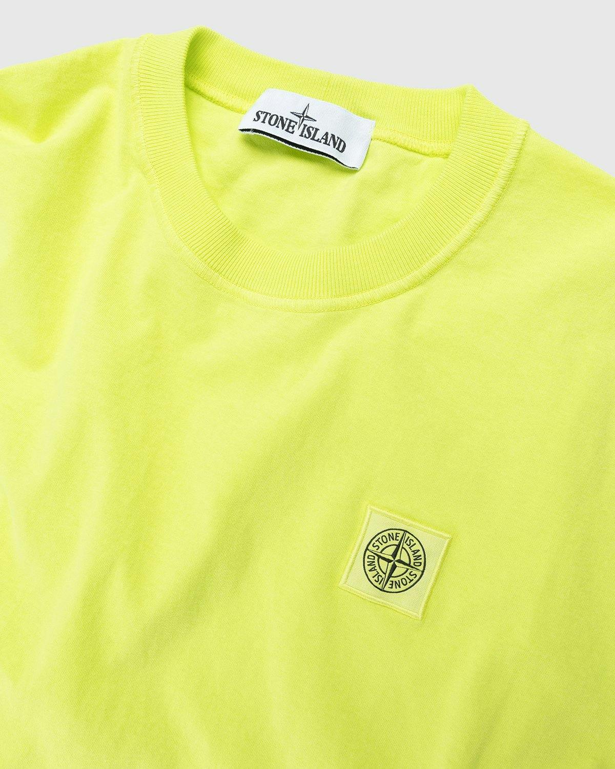 Stone Island – 23757 Garment-Dyed Fissato T-Shirt Lemon | Highsnobiety Shop