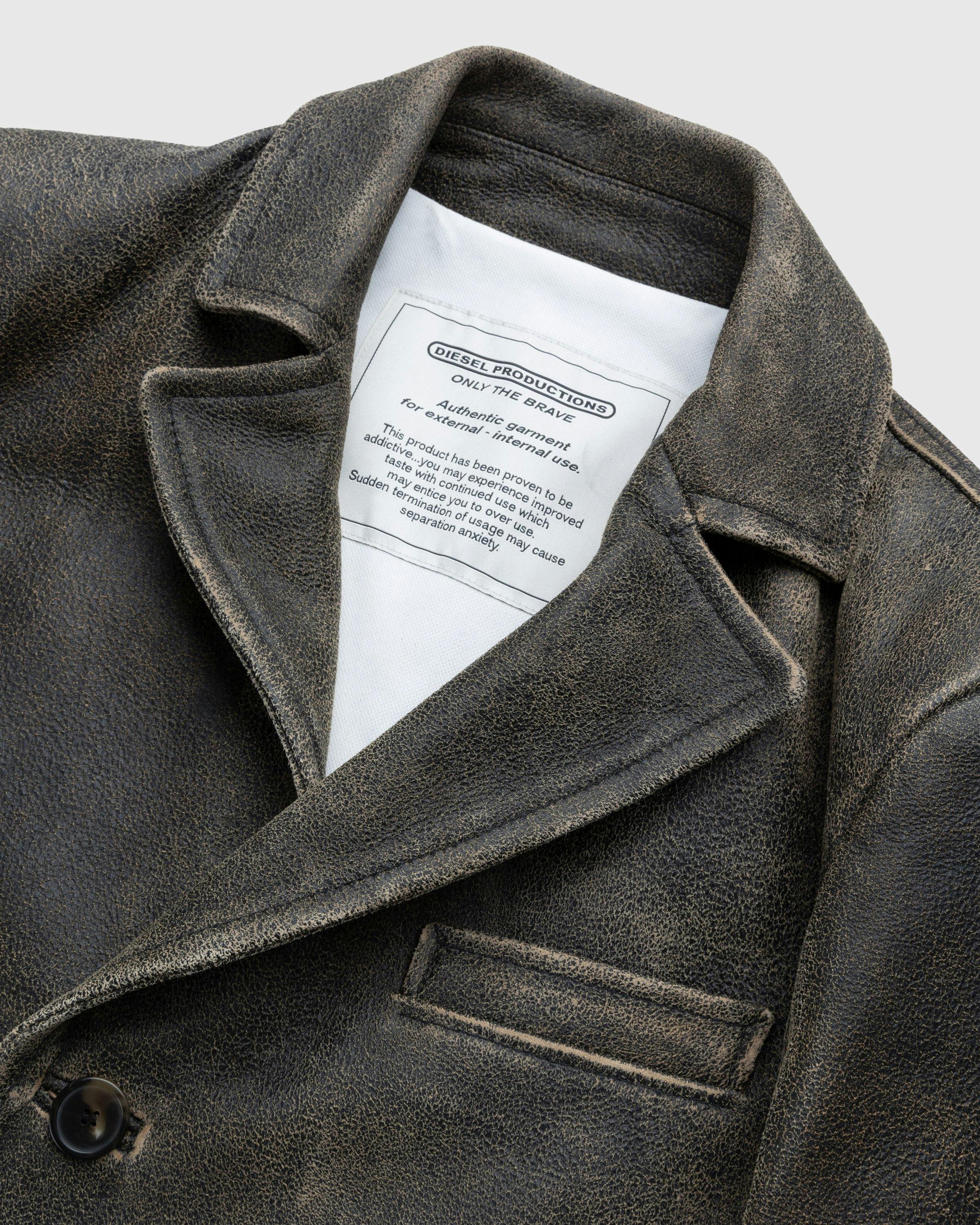 Diesel – Treat Cracked Leather Coat Brown | Highsnobiety Shop