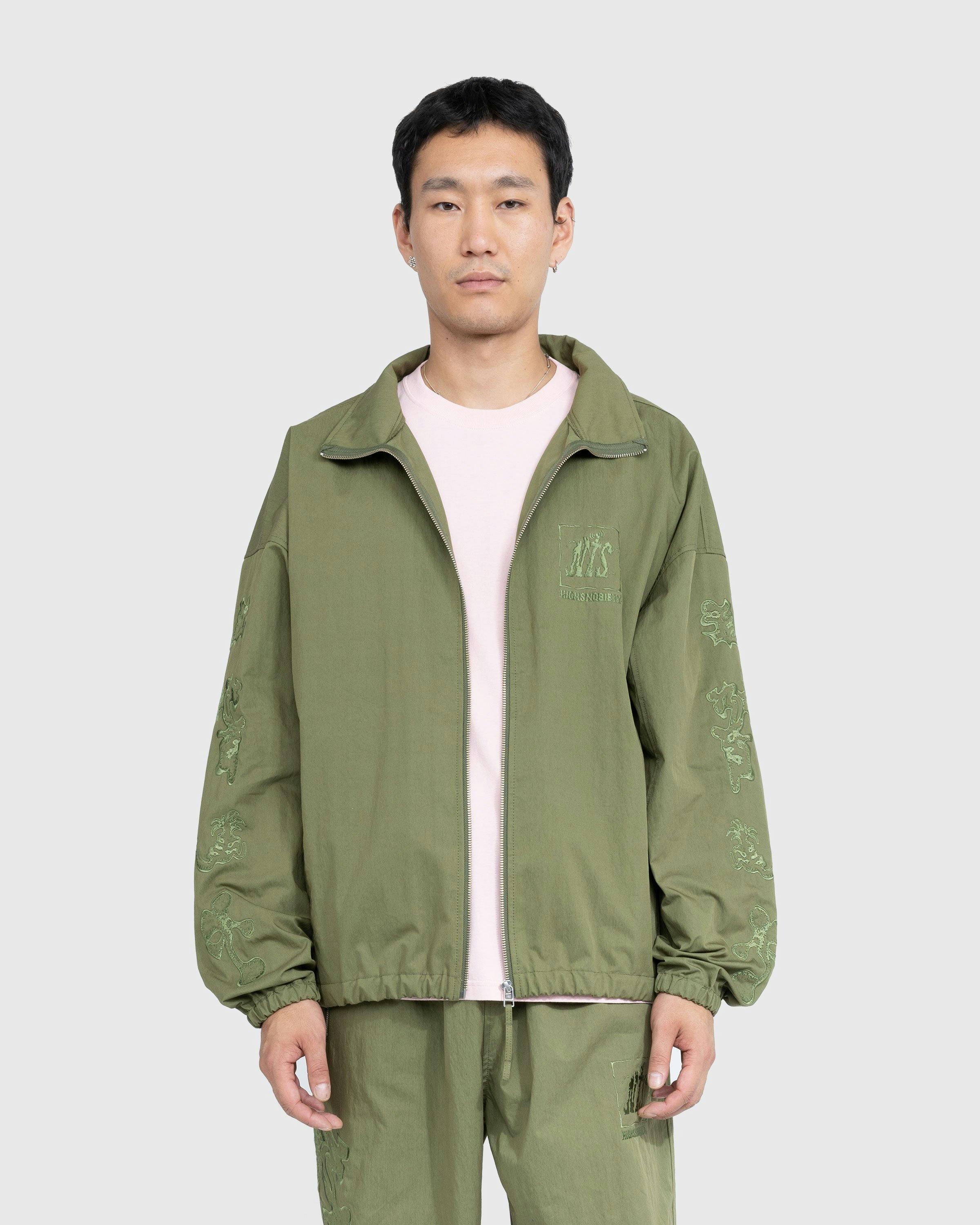 NTS x Highsnobiety – Brushed Nylon Track Jacket Green | Highsnobiety Shop