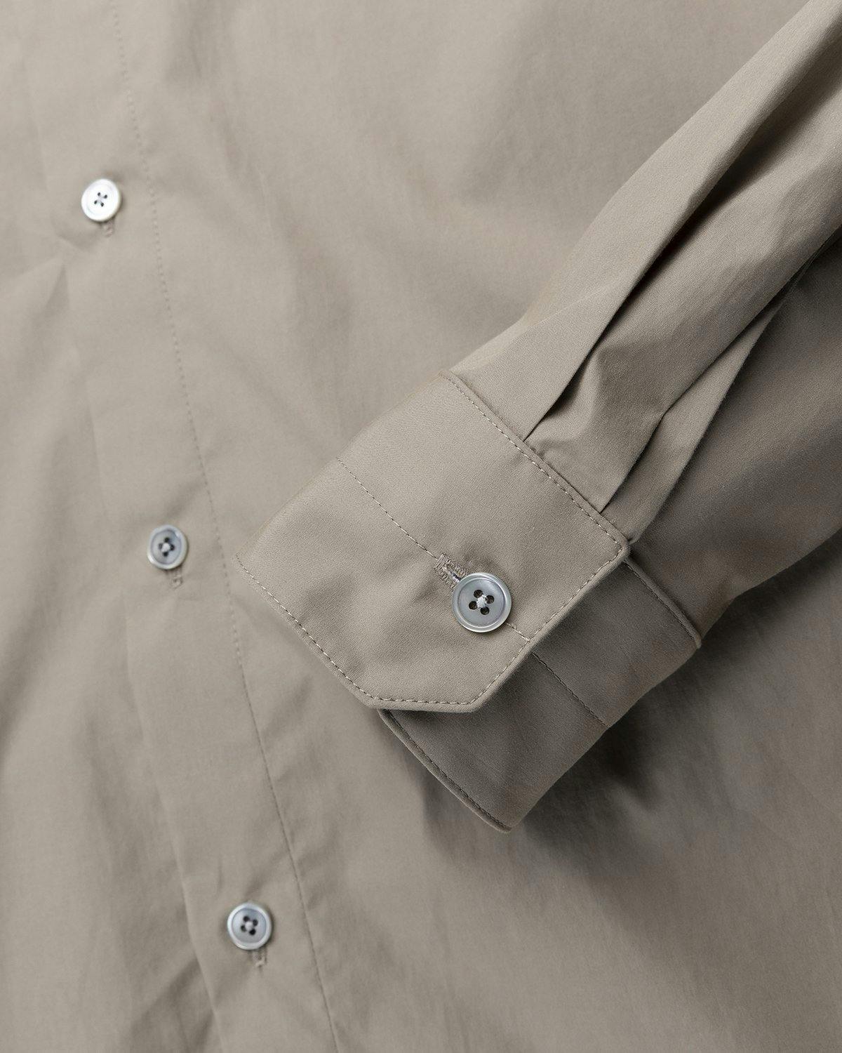 Lemaire – Tie Neck Shirt Greige | Highsnobiety Shop