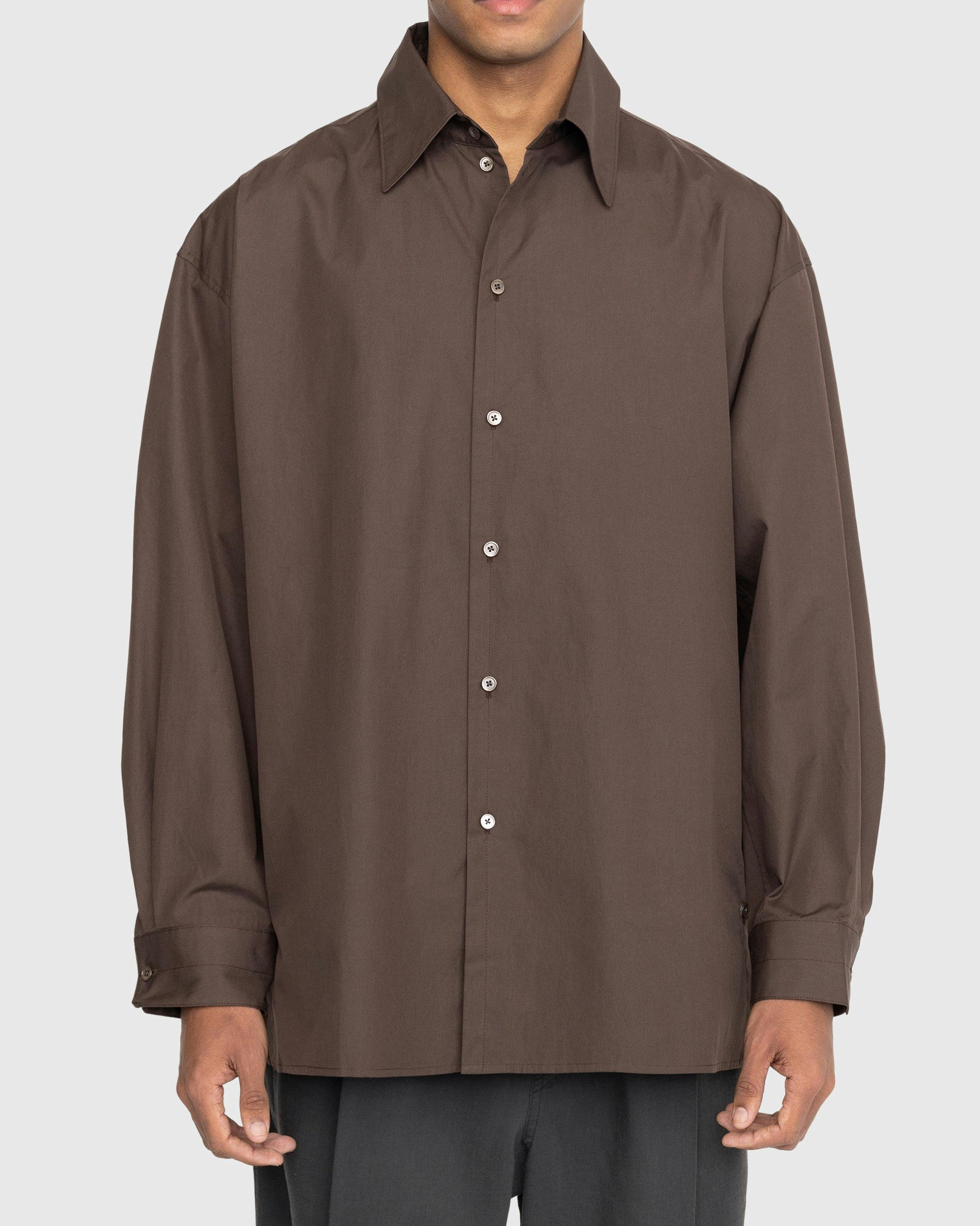 Lemaire – Regular Collar Twisted Shirt Brown | Highsnobiety Shop