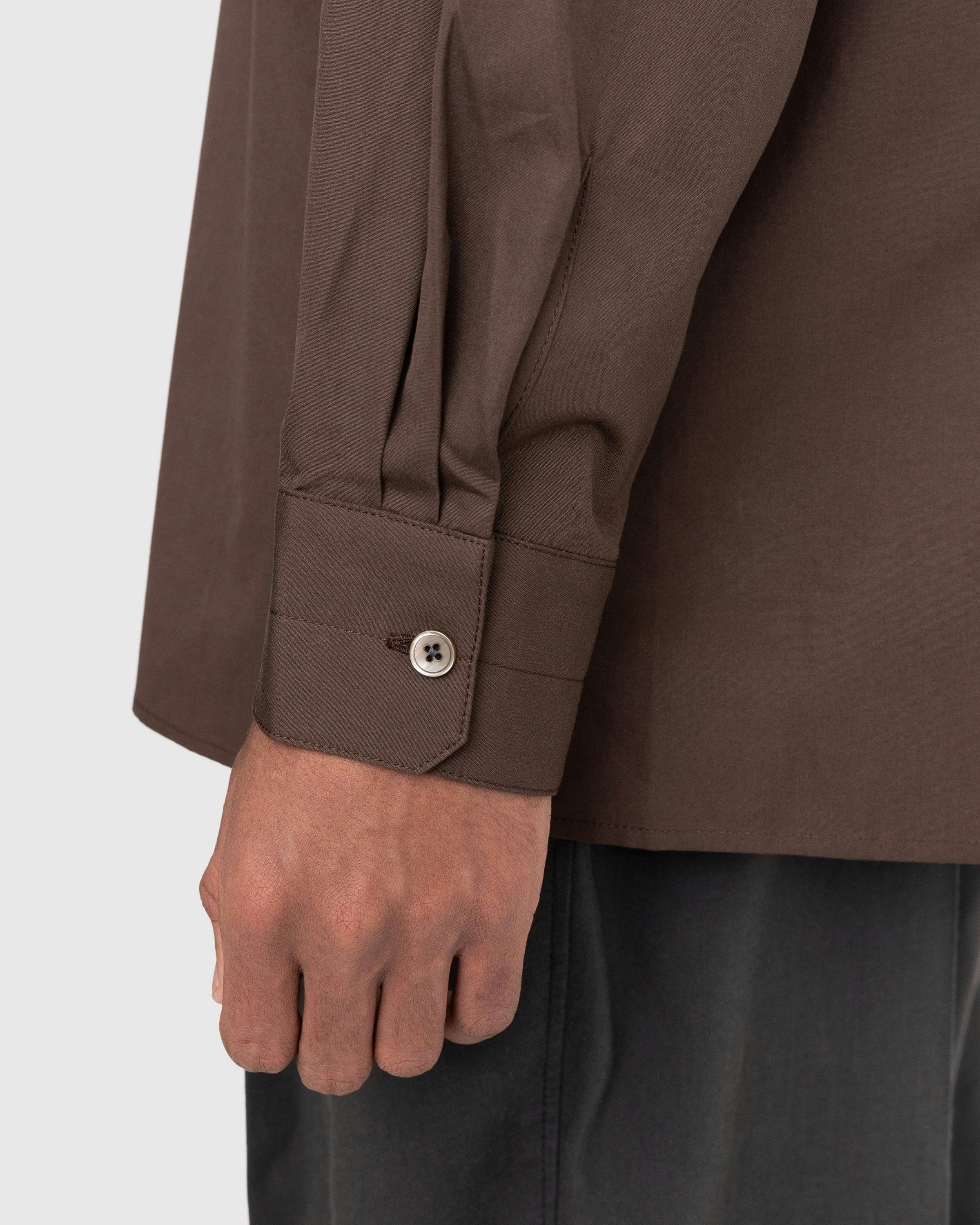 Lemaire – Regular Collar Twisted Shirt Brown | Highsnobiety Shop