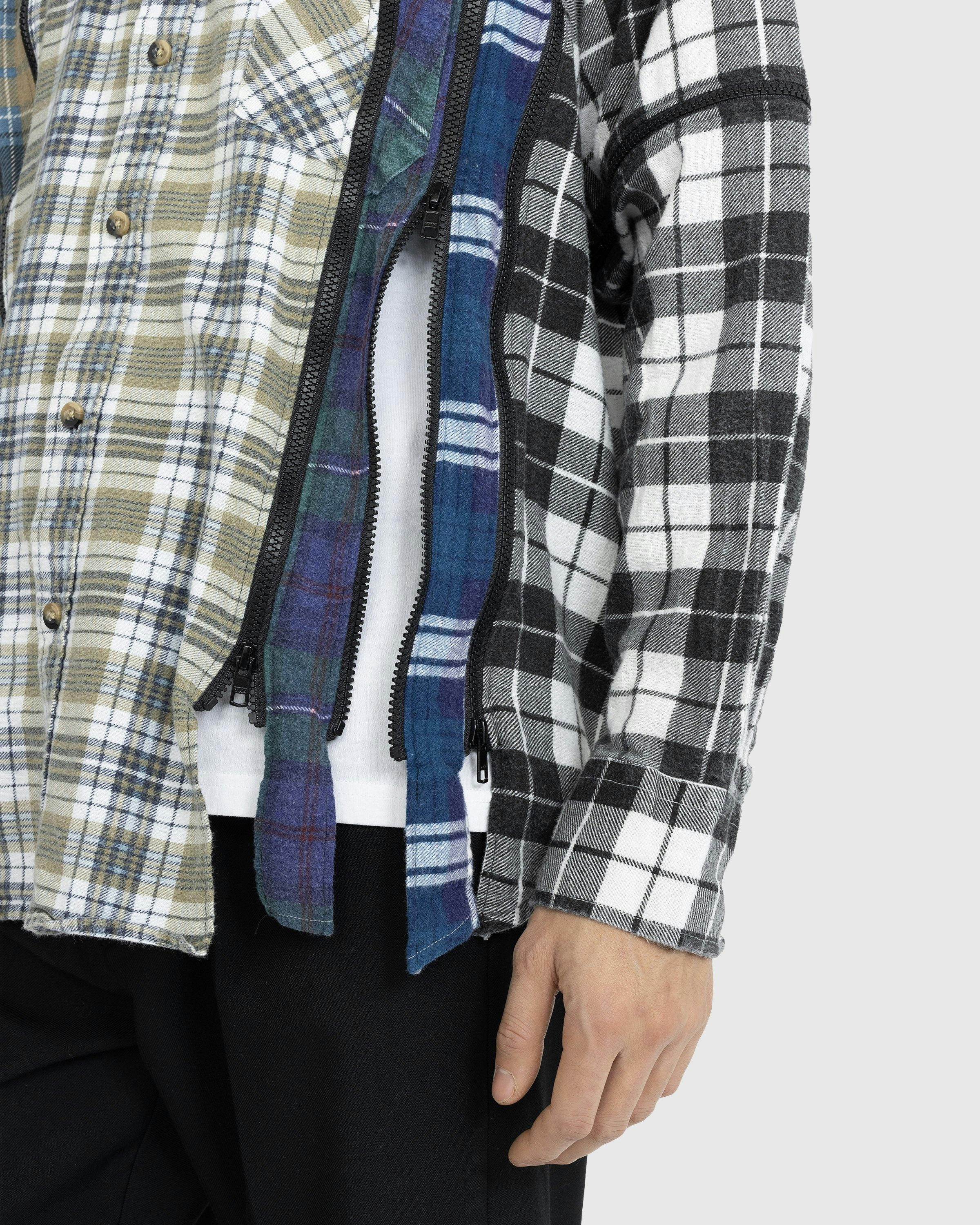 Needles – Flannel 7 Cuts Zipped Wide Shirt | Highsnobiety Shop