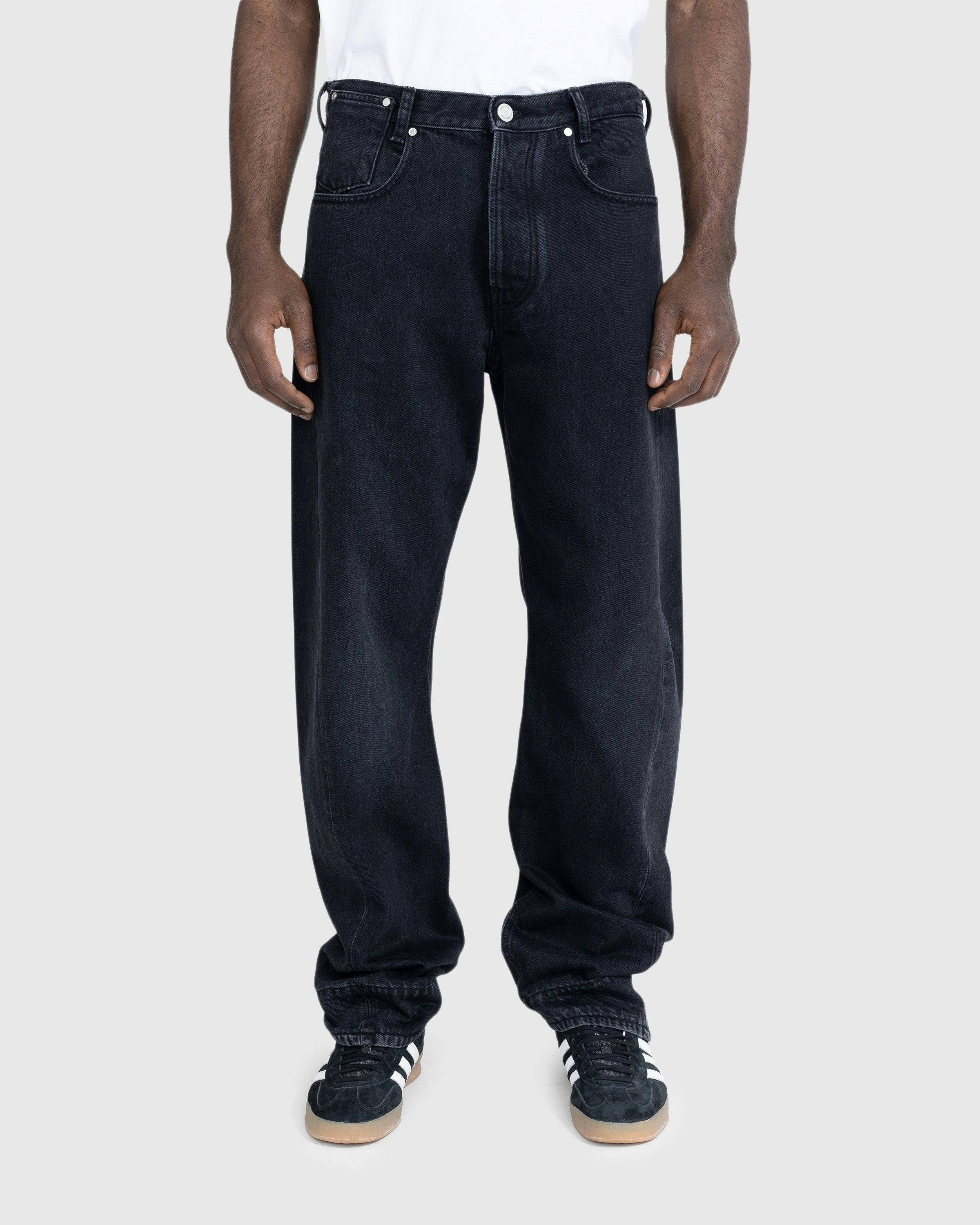 Trussardi – Five-Pocket Twisted Tapered Jeans Black Rigid ...