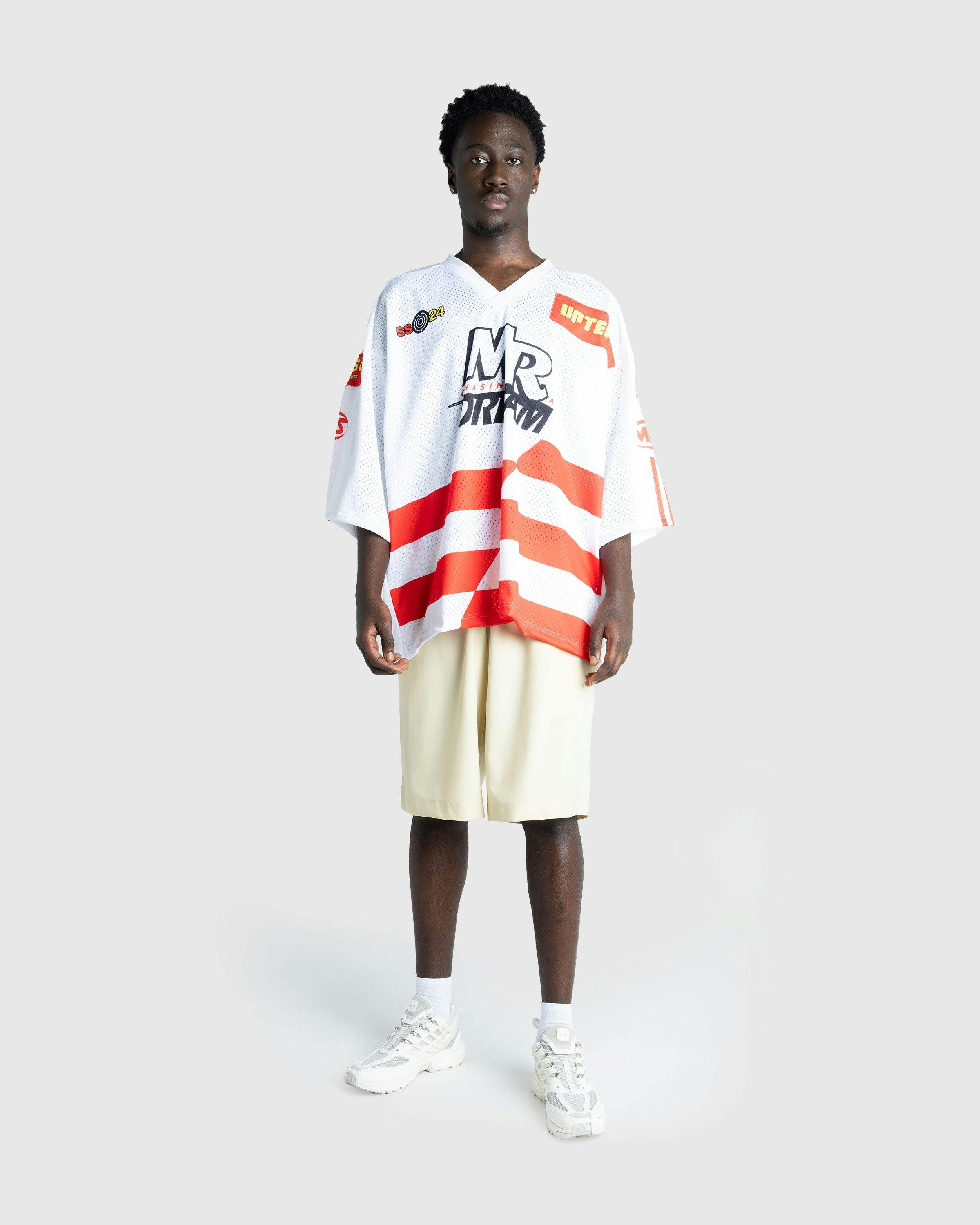 Martine Rose – Oversized Football Top White / Red | Highsnobiety Shop
