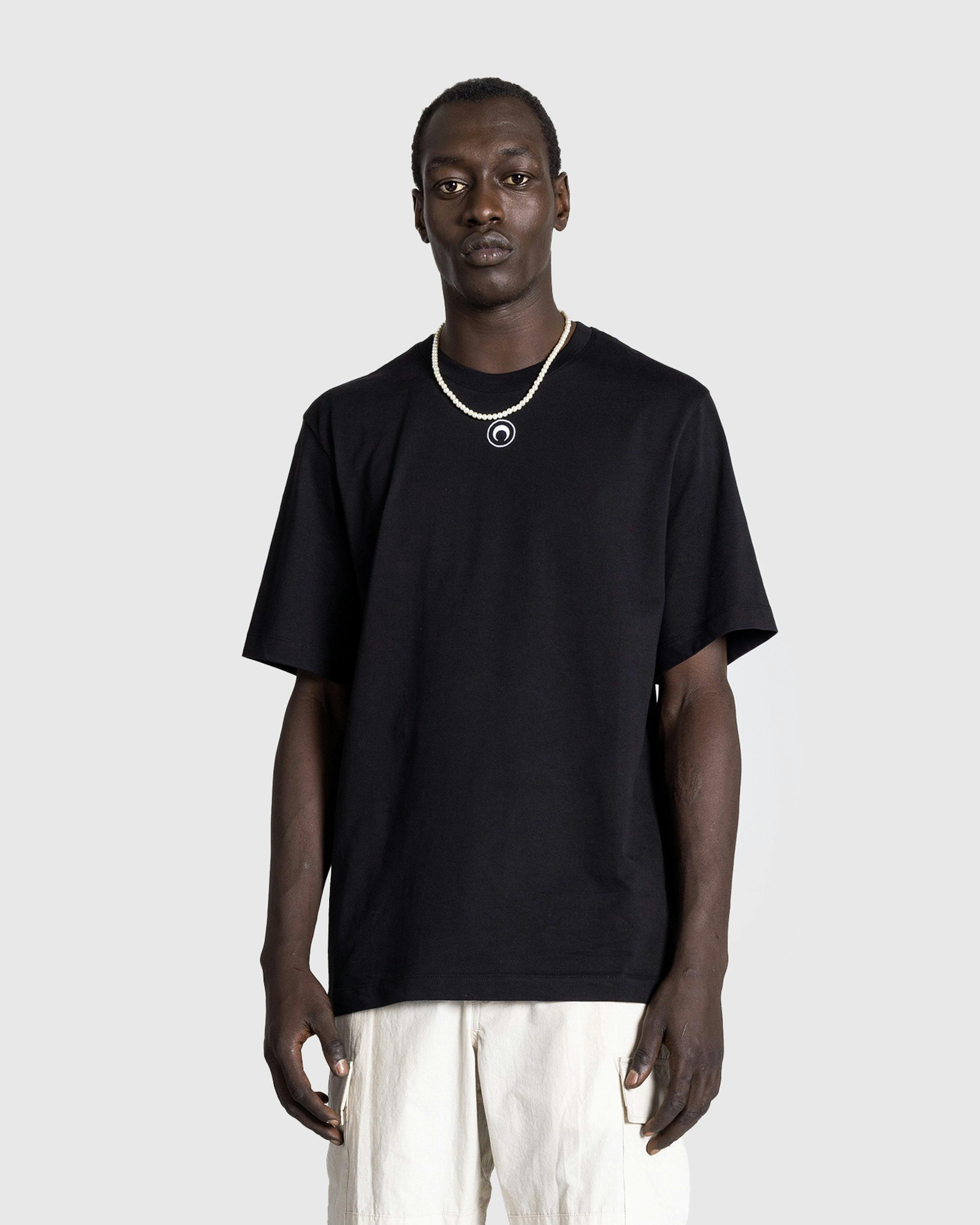 Marine Serre – Organic Cotton Jersey Plain T-Shirt Black | Highsnobiety ...