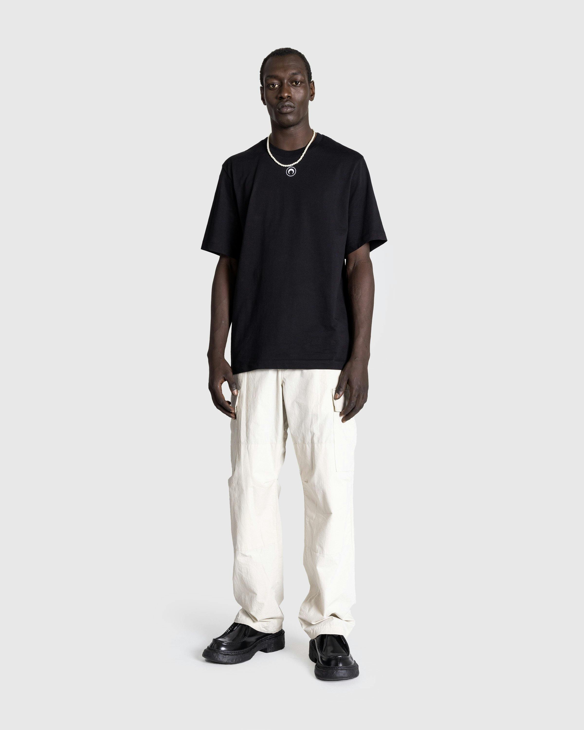 Marine Serre – Organic Cotton Jersey Plain T-Shirt Black | Highsnobiety ...