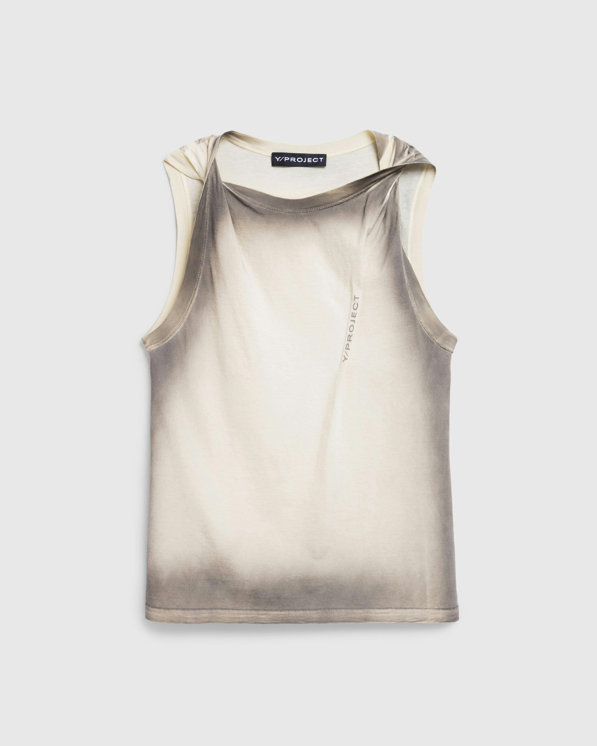 Y/Project – Twisted Shoulder Tank Top Beige Spray | Highsnobiety Shop