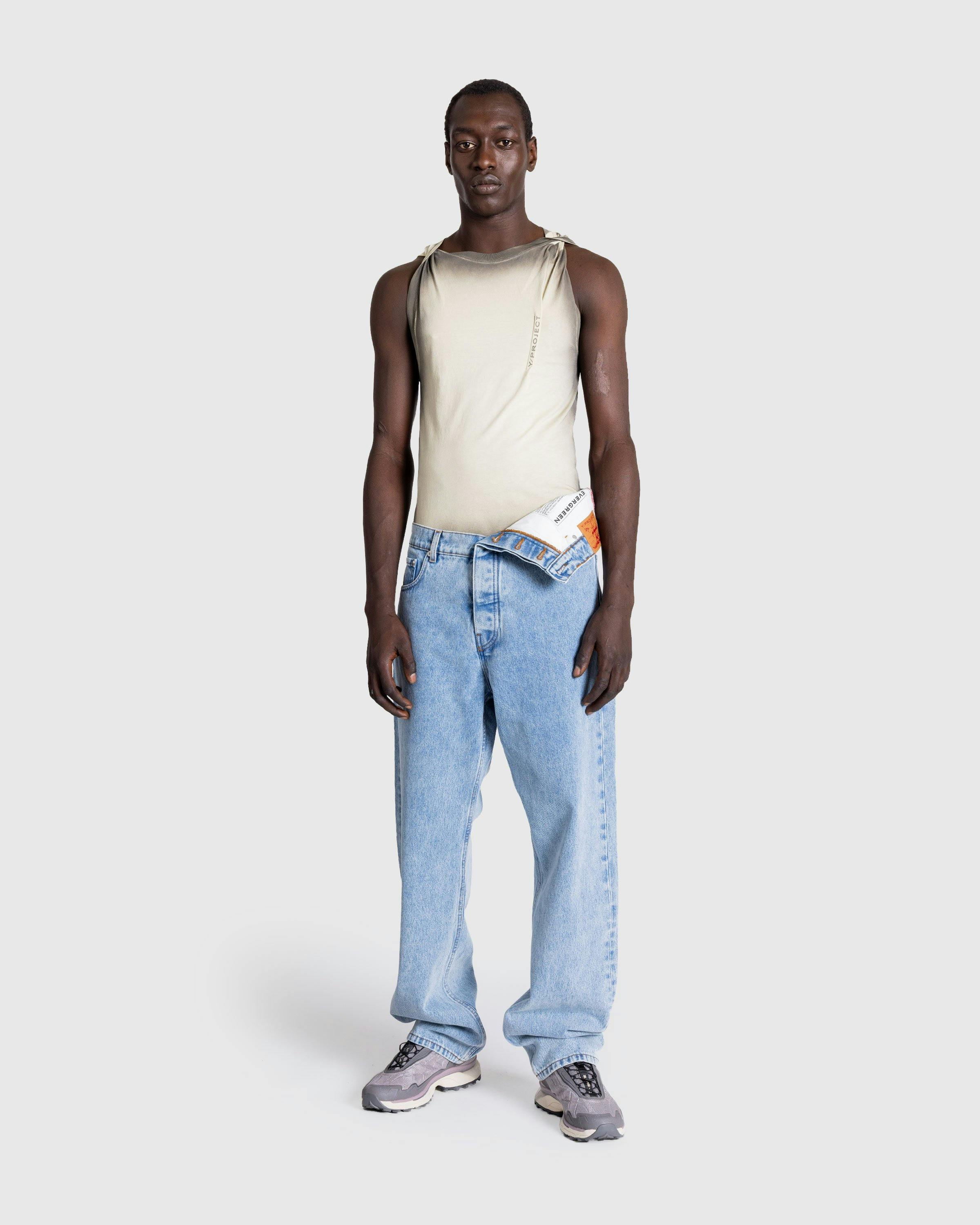 Y/Project – Twisted Shoulder Tank Top Beige Spray | Highsnobiety Shop