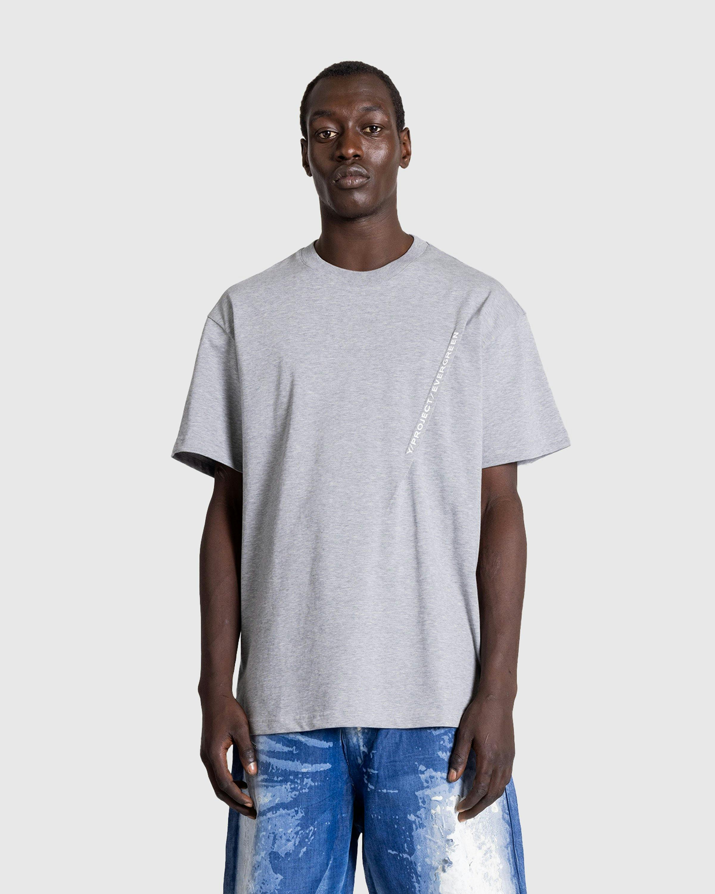 Y/Project – Evergreen Pinched Logo T-Shirt Evergreen Grey Melange | Highsnobiety Shop
