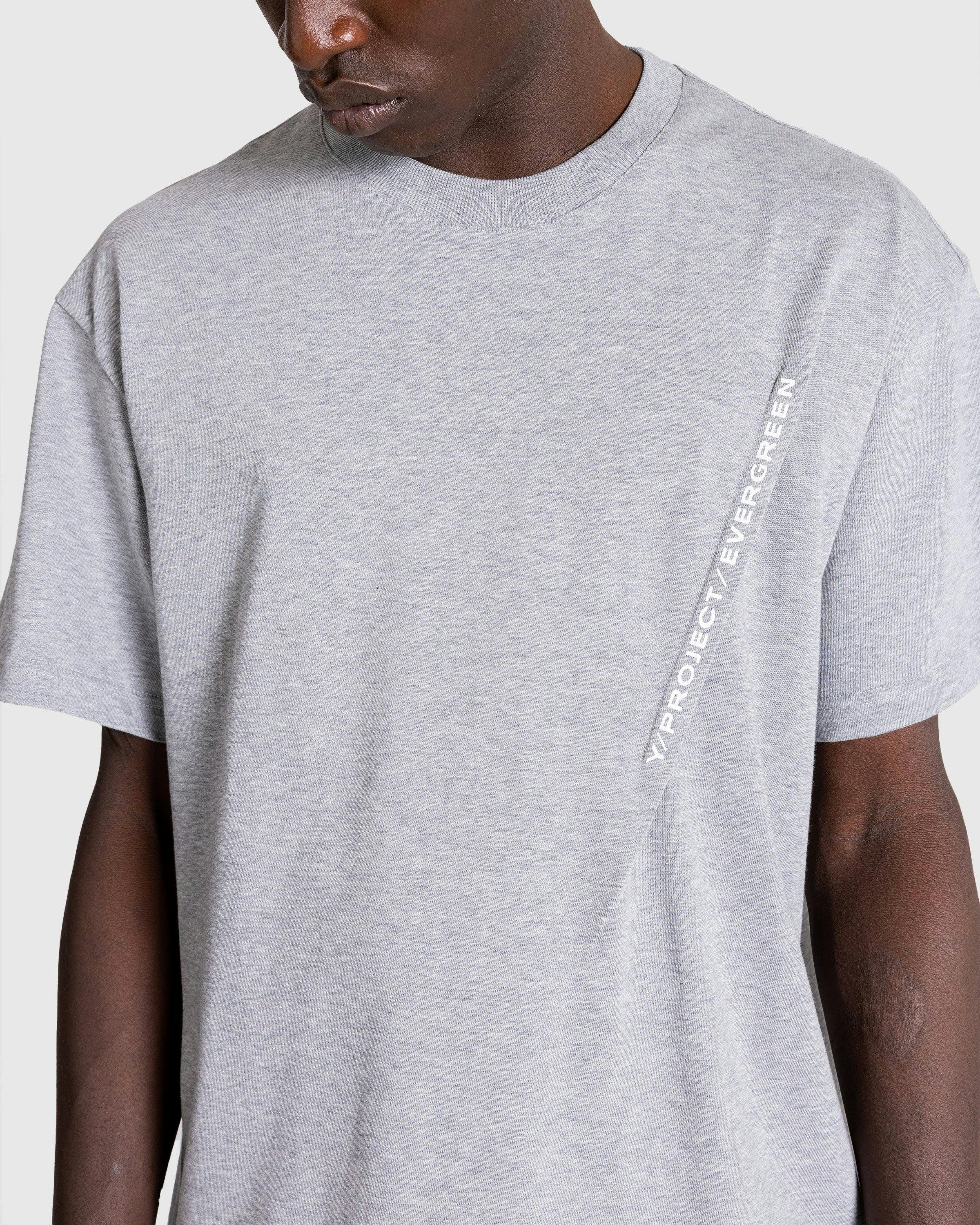 Y/Project – Evergreen Pinched Logo T-Shirt Evergreen Grey Melange | Highsnobiety Shop
