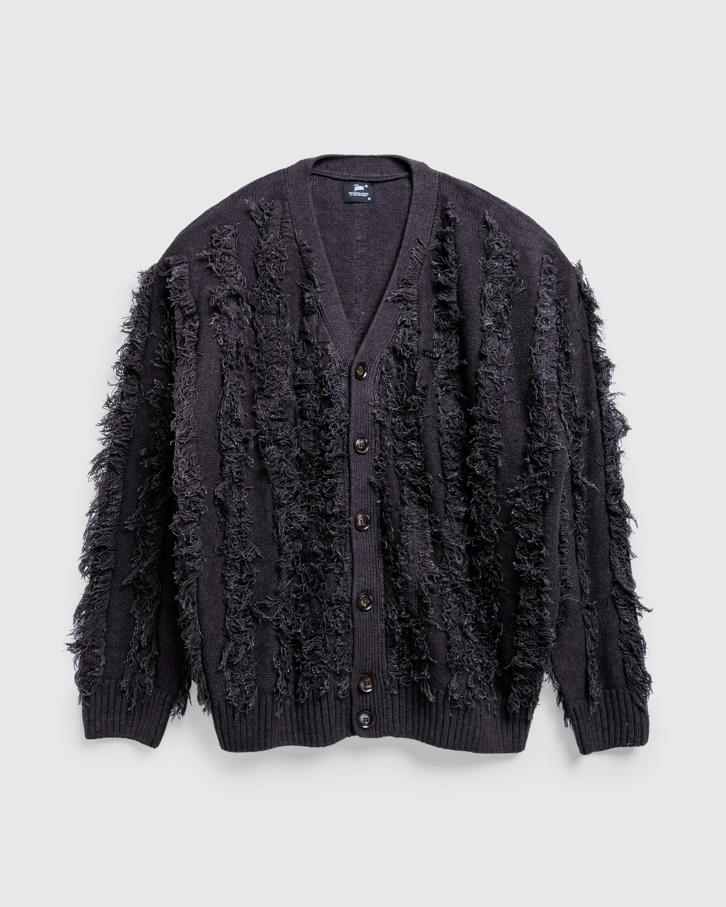 Patta – Fringed Knitted Cardigan Moonless Night | Highsnobiety Shop