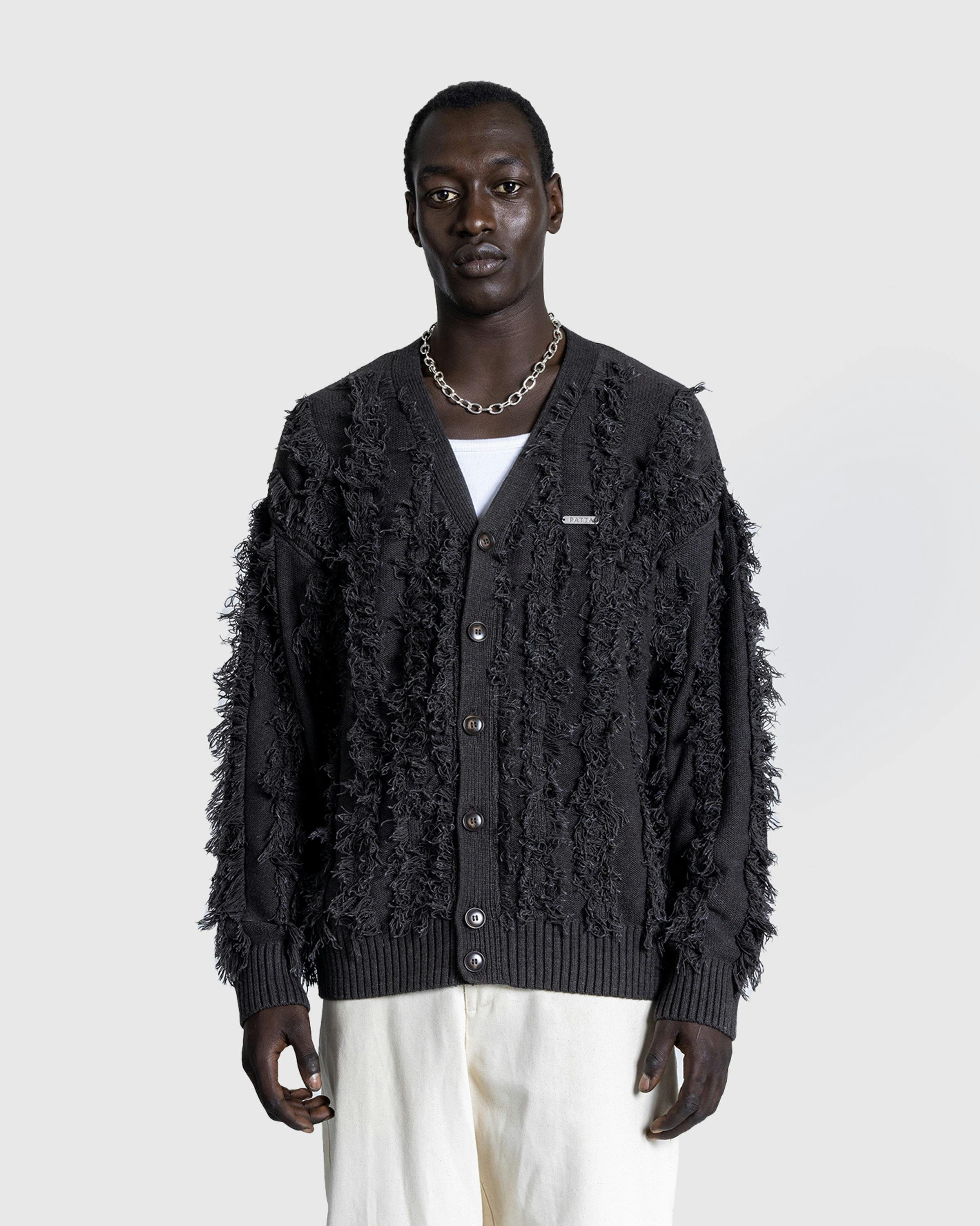 Patta – Fringed Knitted Cardigan Moonless Night | Highsnobiety Shop