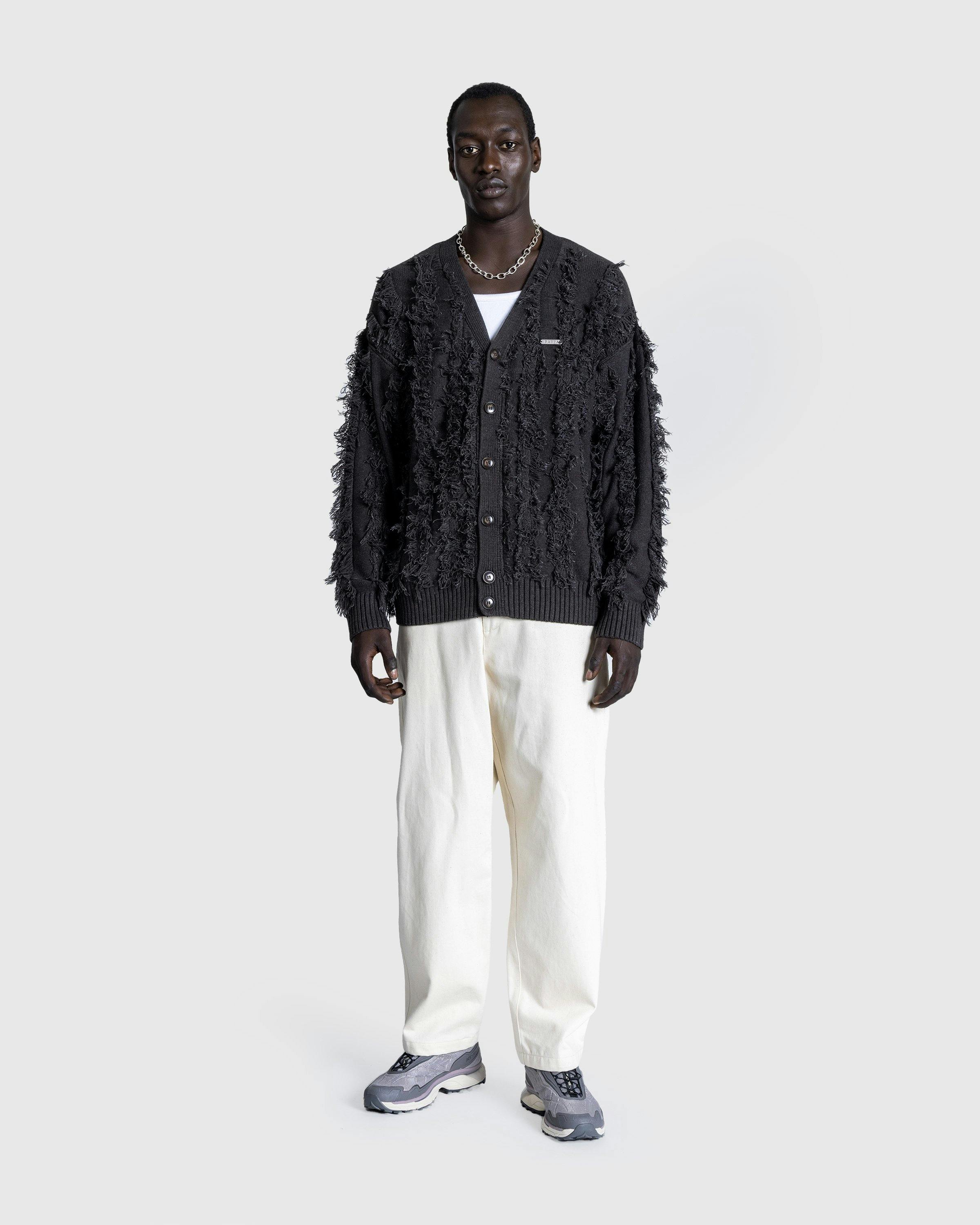 Patta – Fringed Knitted Cardigan Moonless Night | Highsnobiety Shop