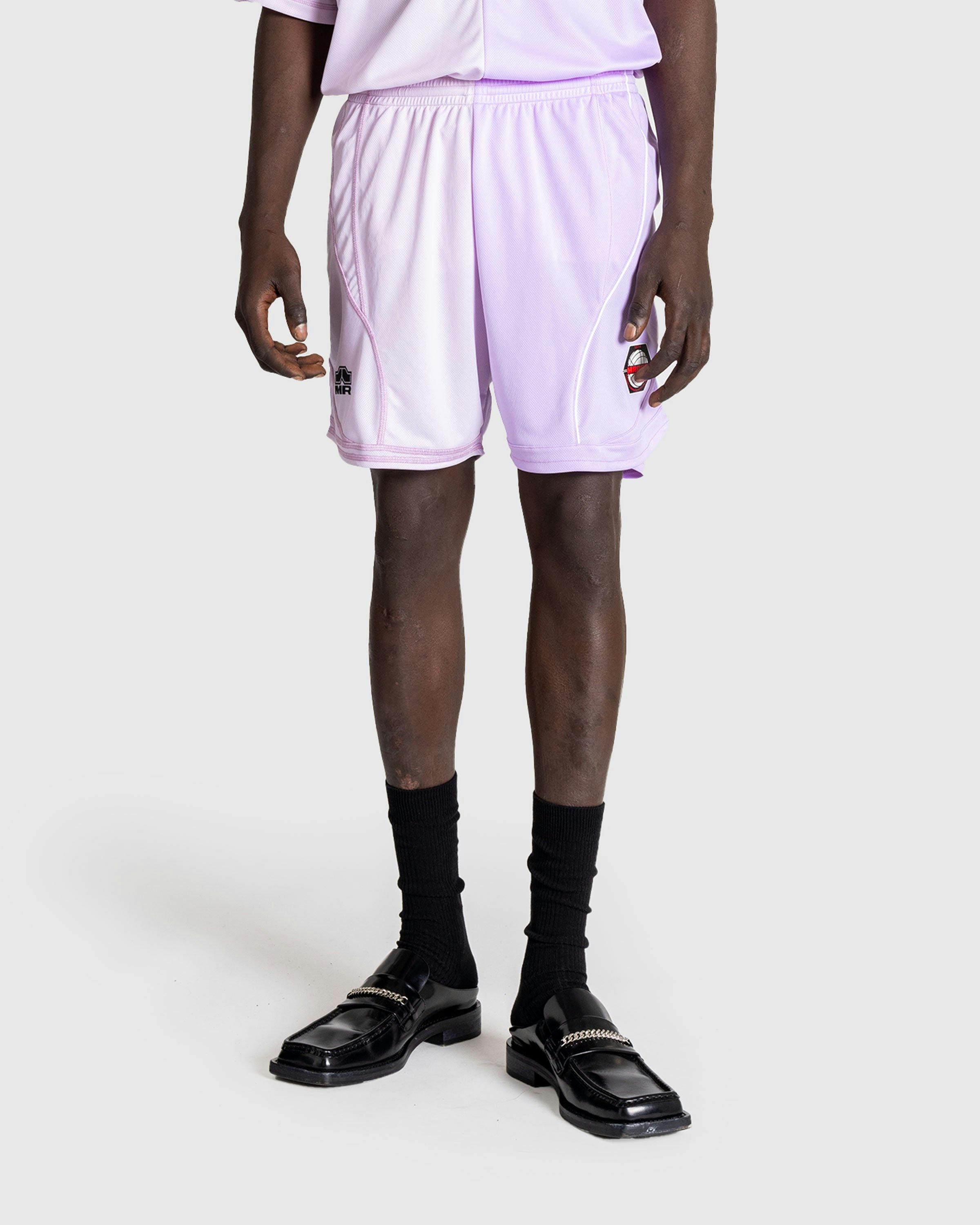 Martine Rose – Half And Half Football Short Lilac | Highsnobiety Shop