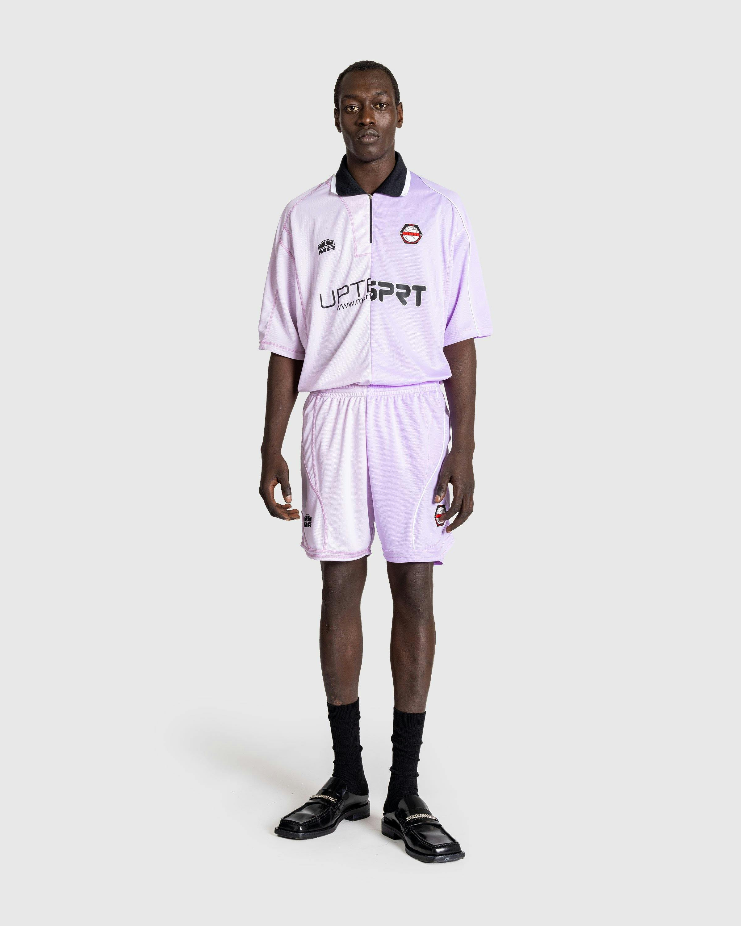 Martine Rose – Half And Half Football Short Lilac | Highsnobiety Shop