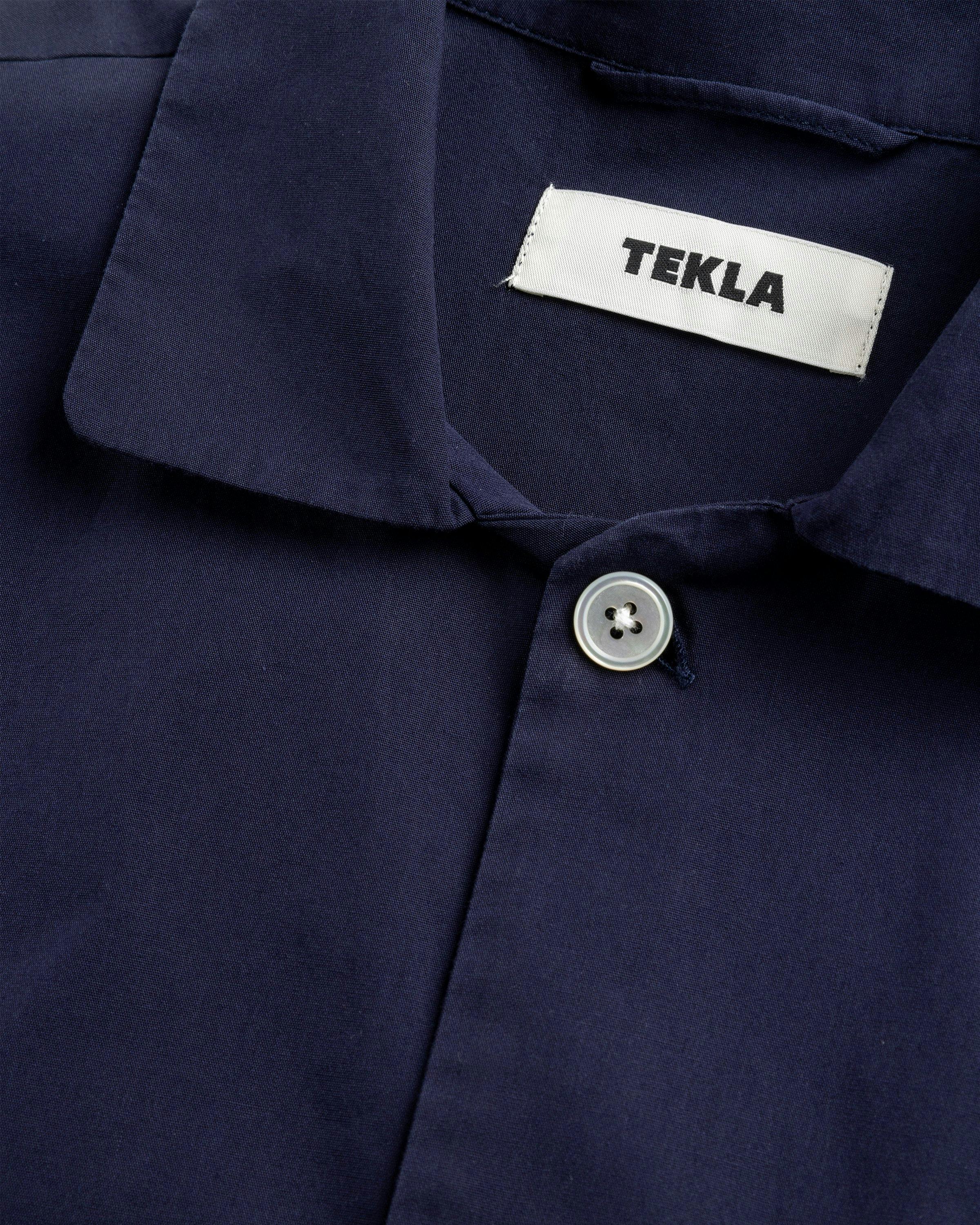 Tekla – Poplin Pyjamas Shirt True Navy | Highsnobiety Shop