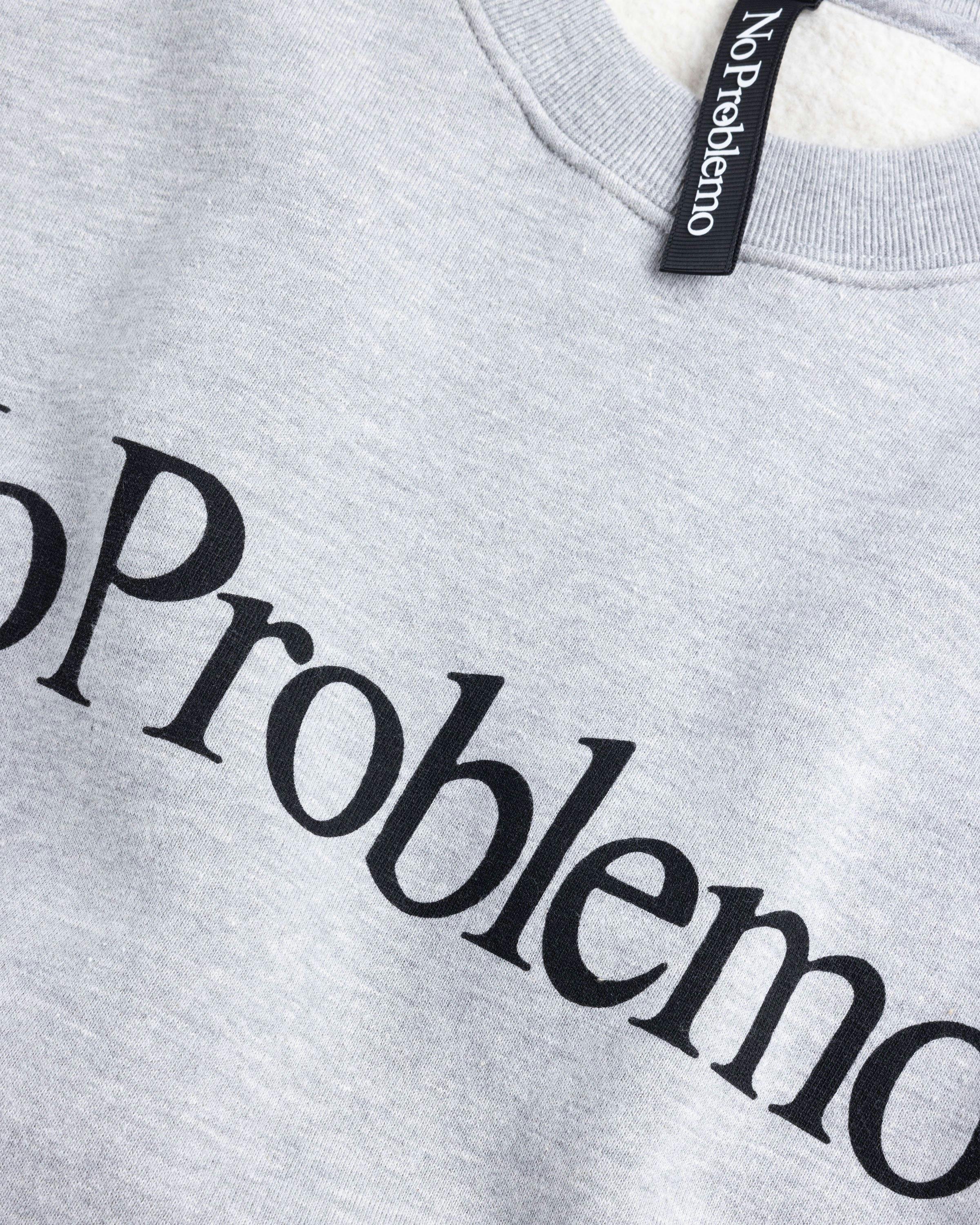 Aries – No Problemo Sweatshirt Grey Marl | Highsnobiety Shop