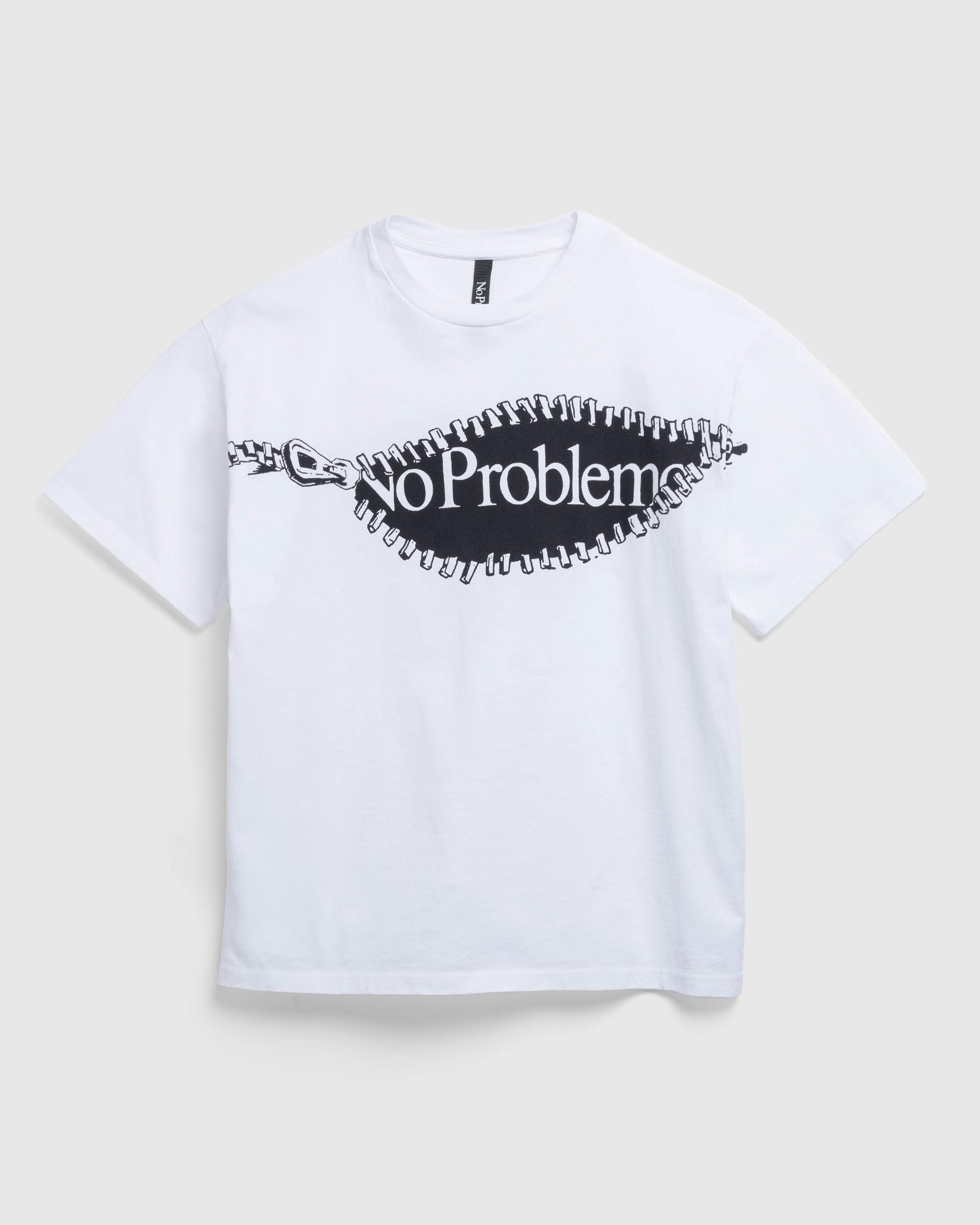 Aries – NP Zip SS Tee White | Highsnobiety Shop