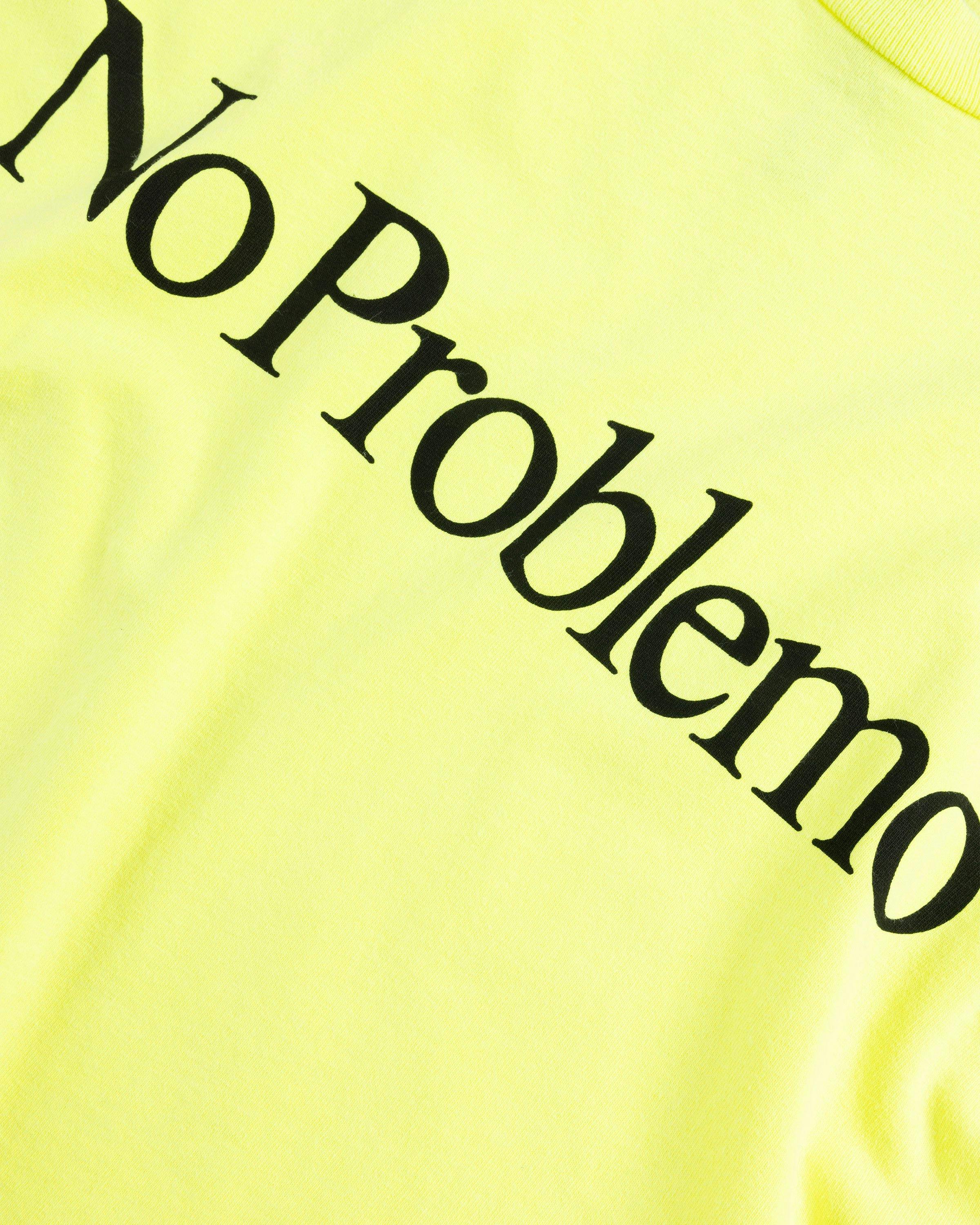Aries – No Problemo LS Tee Fluoro Yellow | Highsnobiety Shop