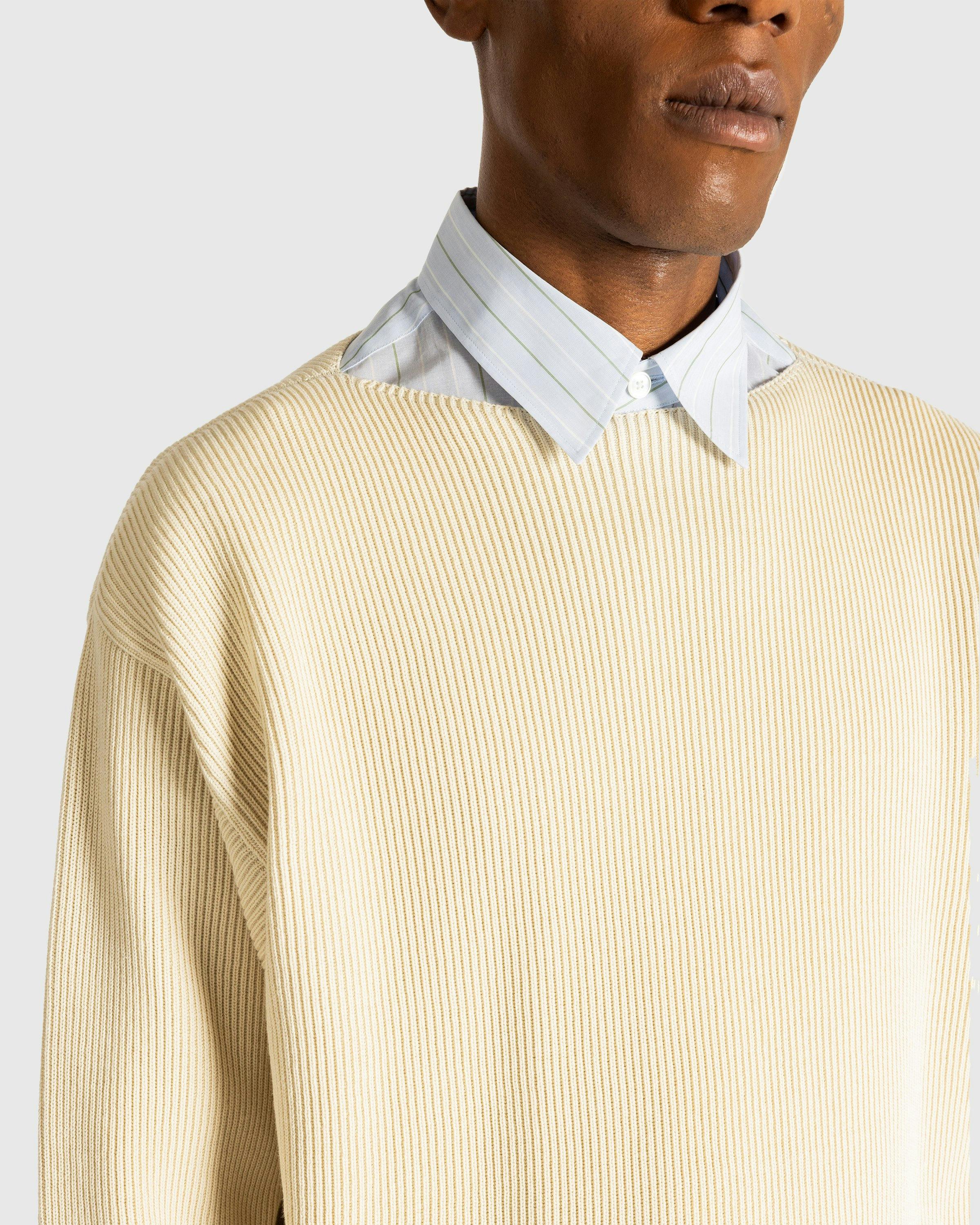 Auralee – Super Hard Twist Rib Knit Boat Neck Pullover Ivory ...