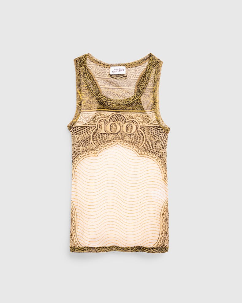 Jean Paul Gaultier – Mesh Long-Sleeve Top Printed Mire Blue/Multi ...