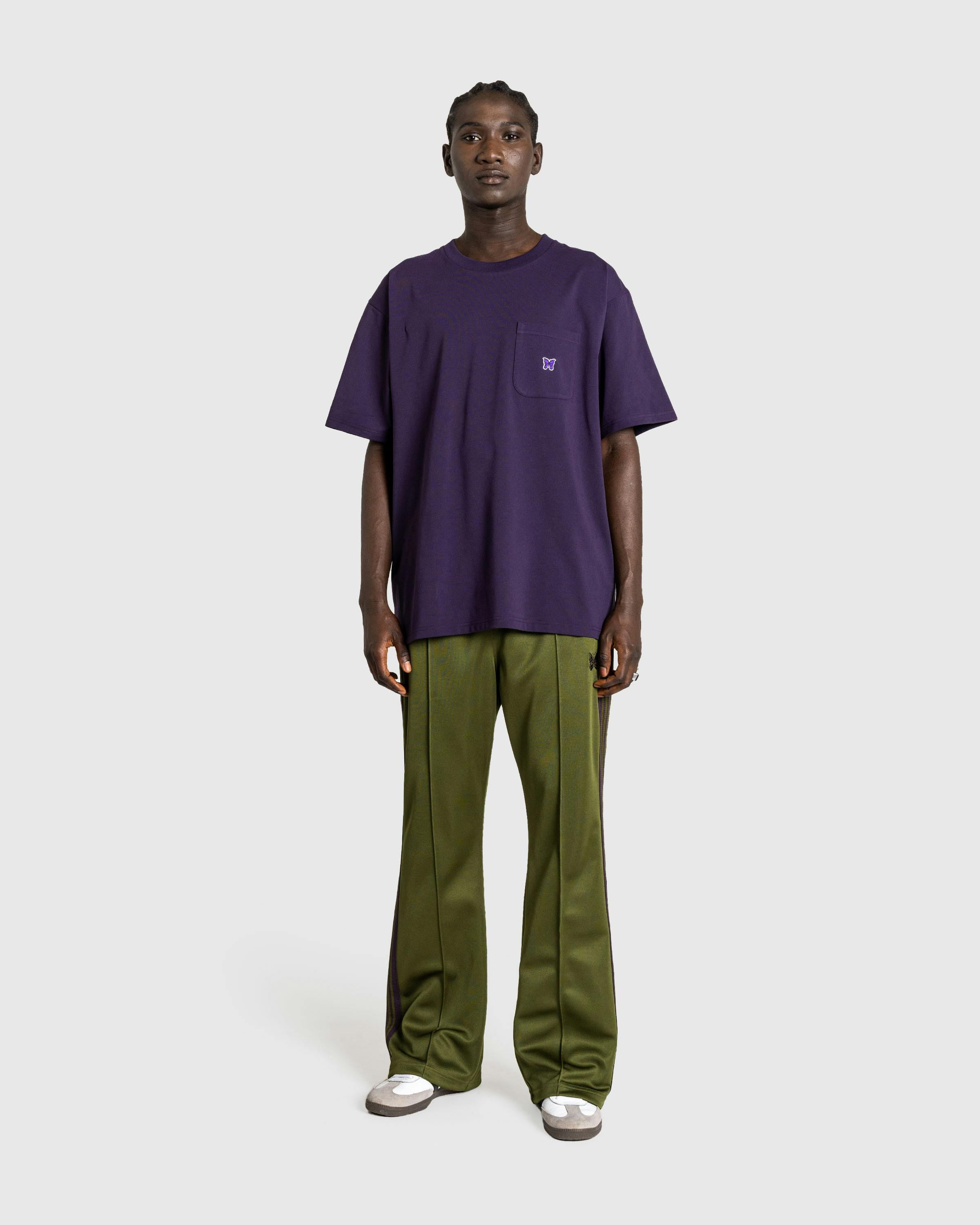 Needles – S/S Crew Neck Tee Poly Jersey Eggplant | Highsnobiety Shop
