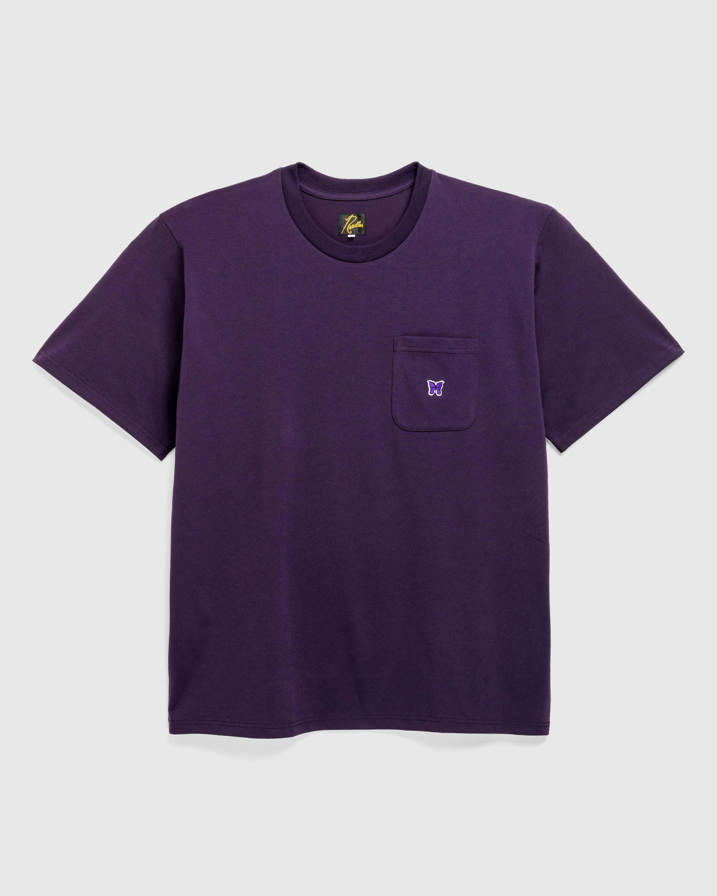 Needles – S/S Crew Neck Tee Poly Jersey Eggplant | Highsnobiety Shop