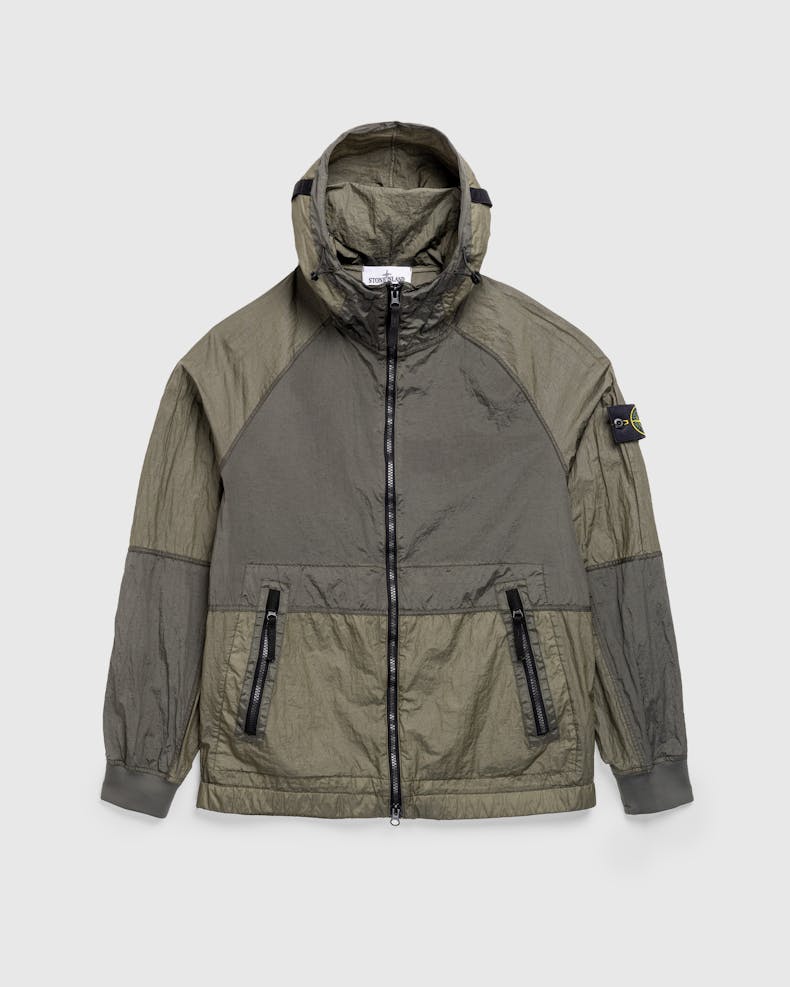 Stone Island – Crinkle Nylon Coat Dove Gray | Highsnobiety Shop