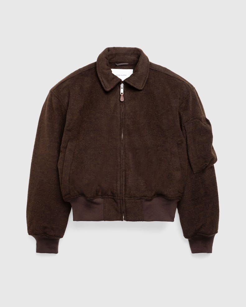 Acne Studios – Leather Shearling Jacket Brown | Highsnobiety Shop
