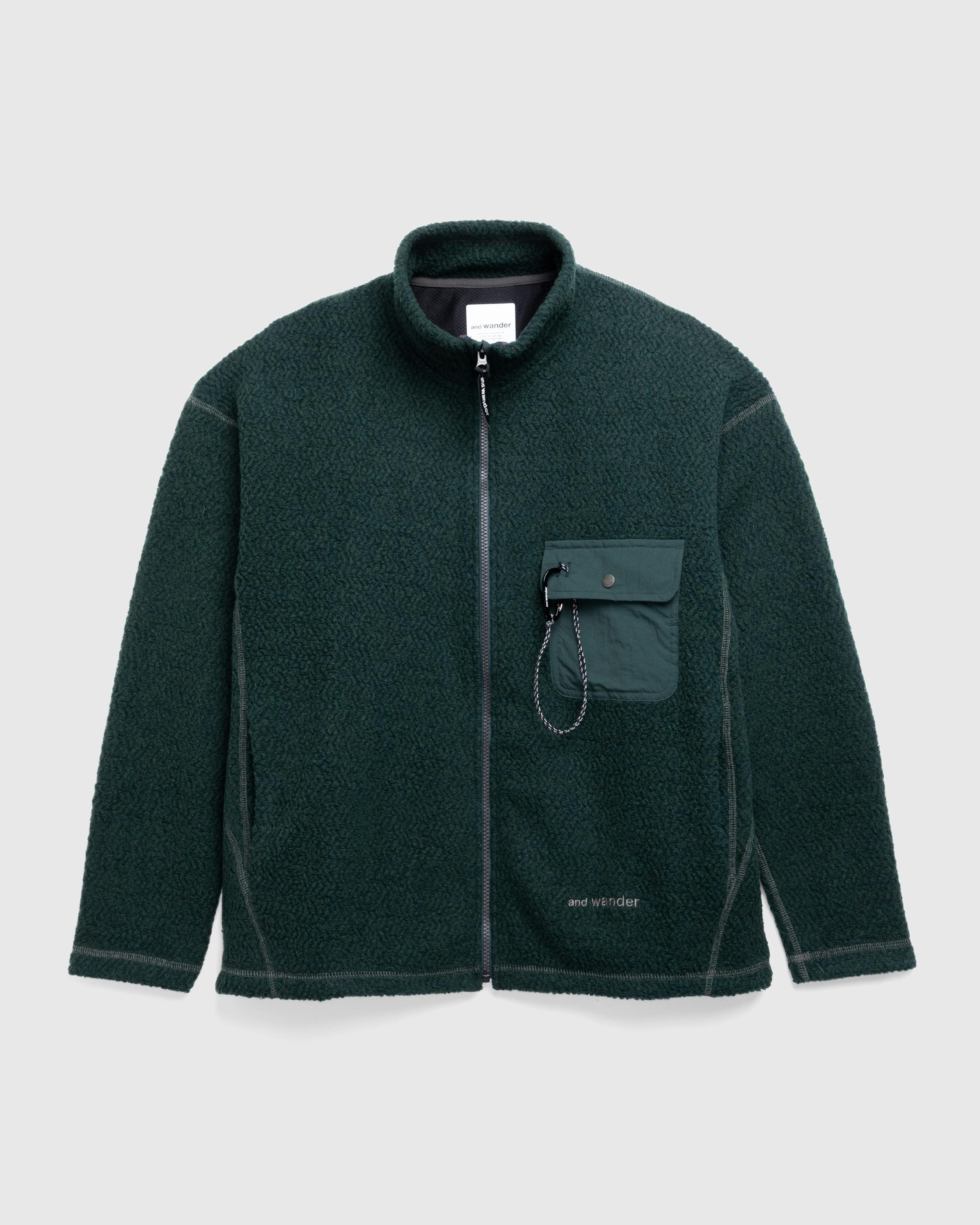And Wander – Re Wool JQ Stand Zip Green | Highsnobiety Shop