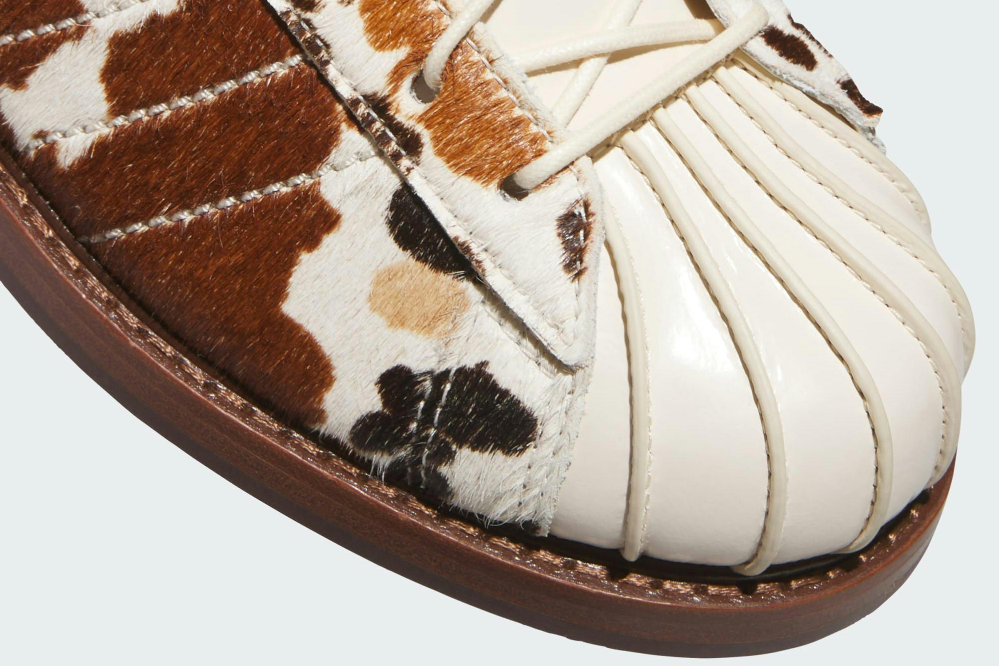 CLOT's adidas Superstar Dress Shoe Gets a Cow-Print Fur Coat