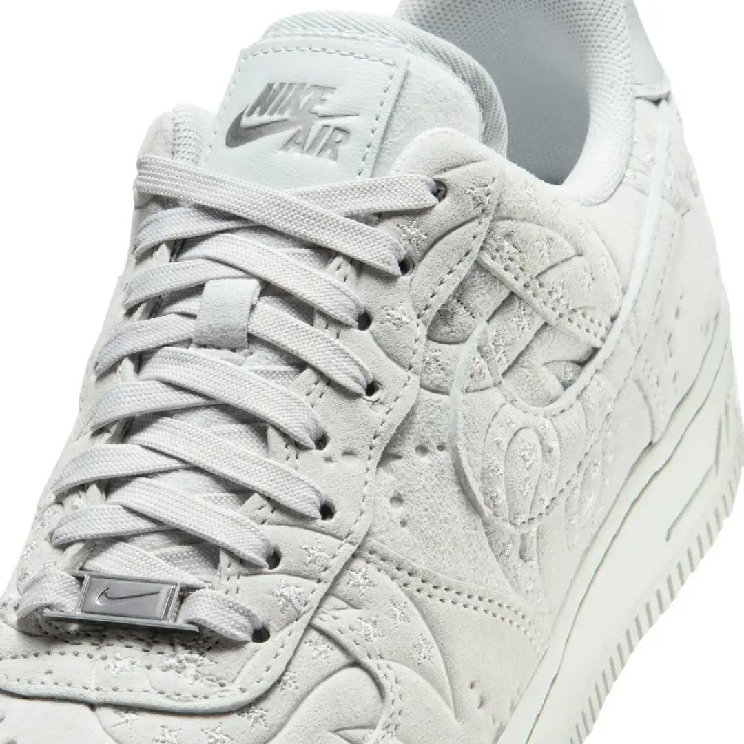 The Latest Nike Air Force 1 Goes Full Silver Suede & Paisley