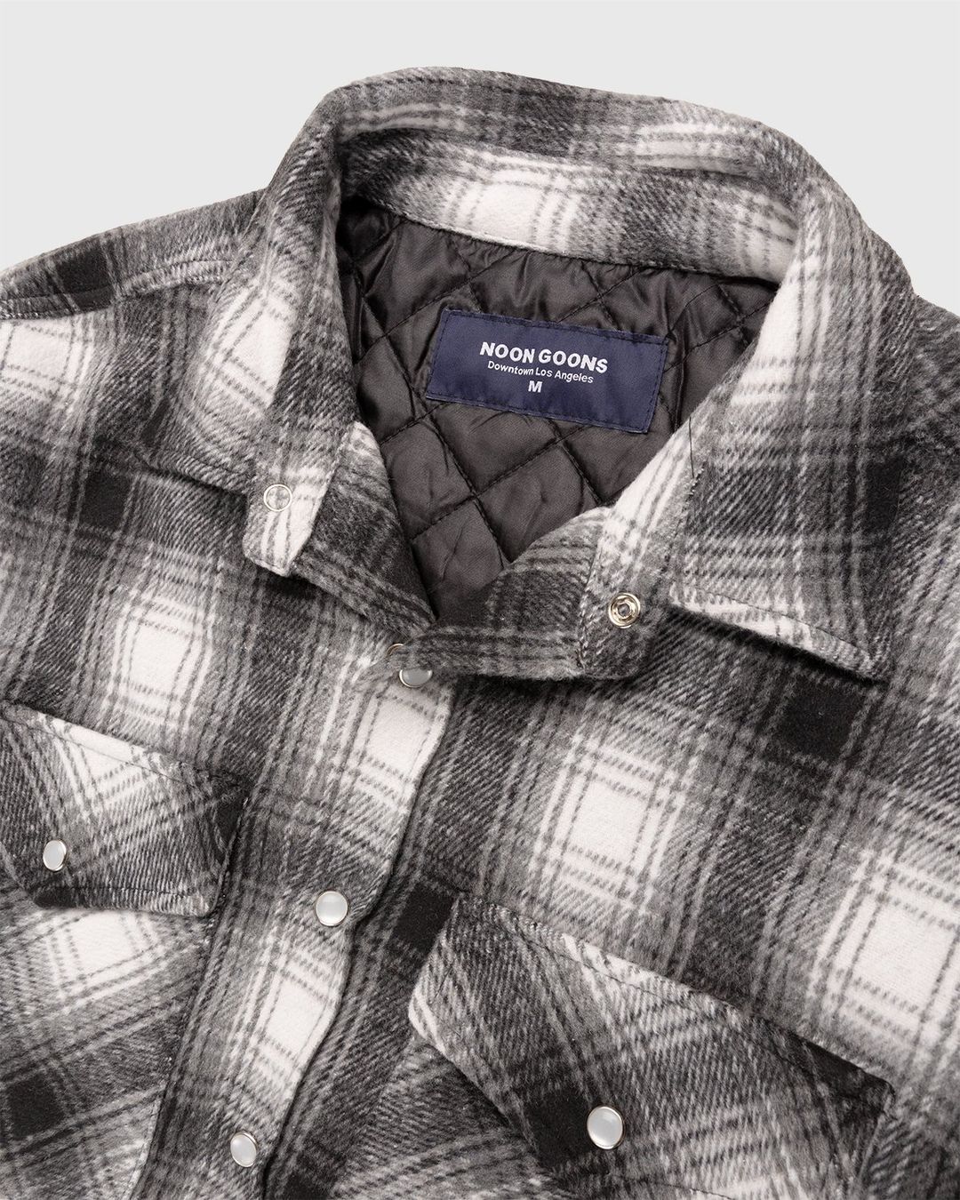 Noon Goons – Tahoe Quilted Flannel Grey | Highsnobiety Shop