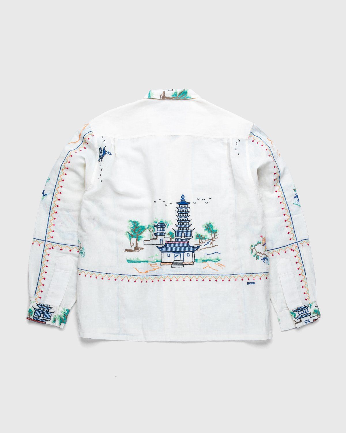 Bode – One of a Kind Linen Embroidered Tableau Ecru | Highsnobiety Shop