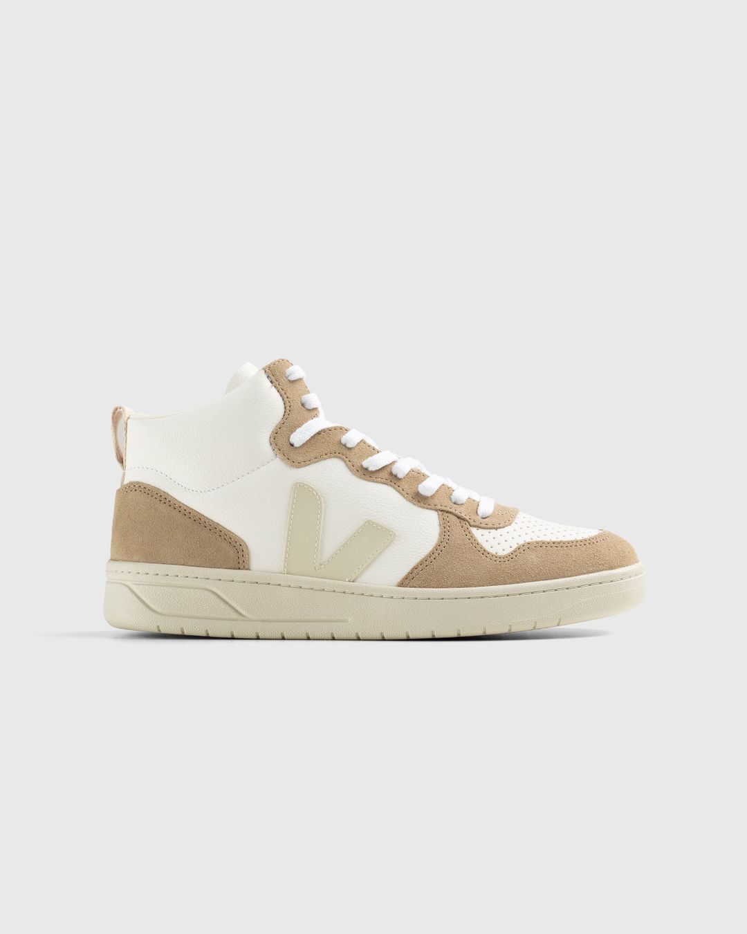 VEJA – V-15 Chrome-Free Leather White/Pierre/Sahara | Highsnobiety Shop