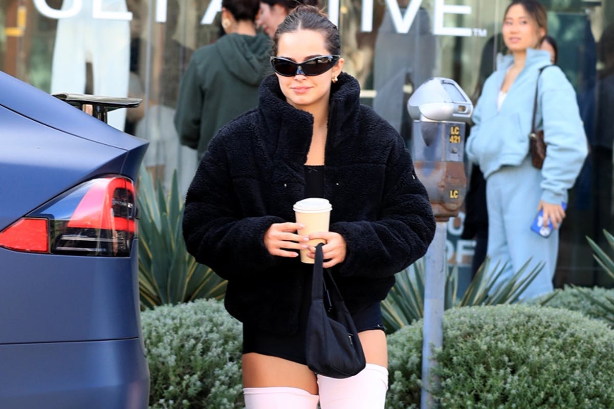 Addison Rae's Post-Pilates 'Fit Included Long Socks & Tiny Shorts