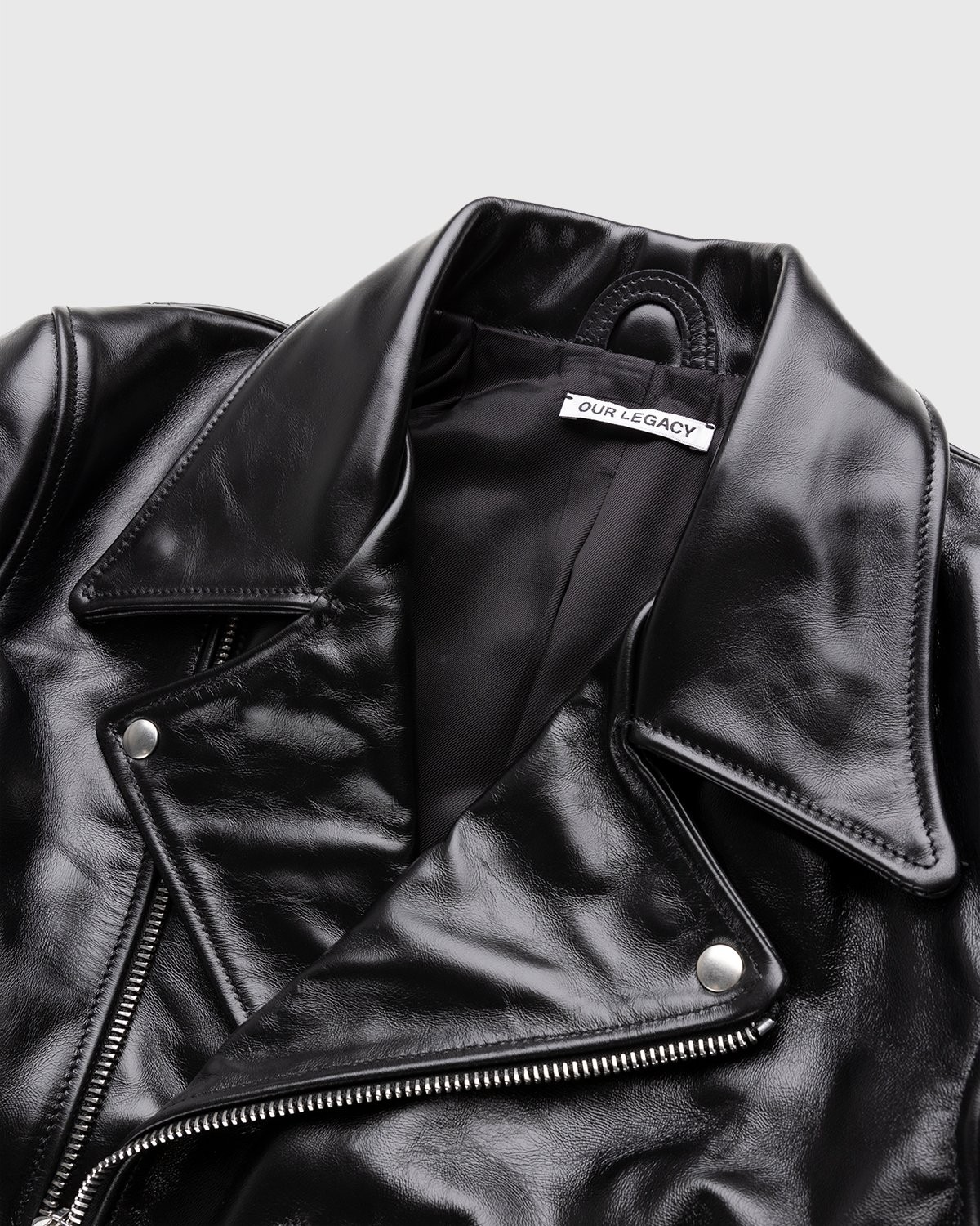 Our Legacy – Hellraiser Leather Jacket Aamon Black | Highsnobiety Shop