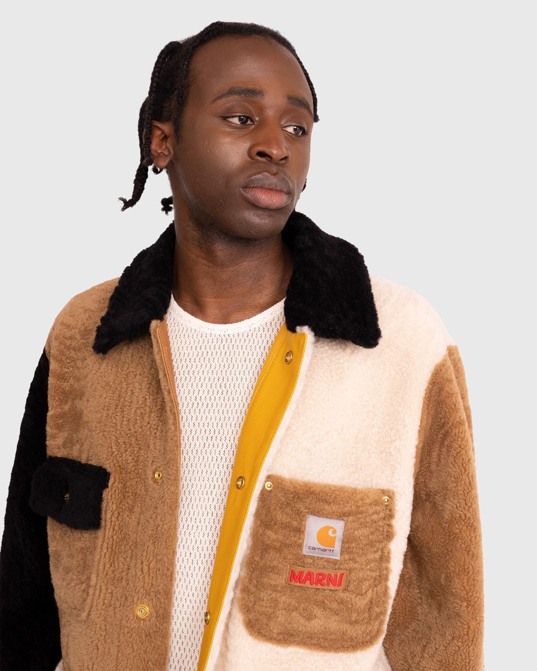 Marni x Carhartt WIP – Reversible Shearling Jacket Brown | Highsnobiety ...