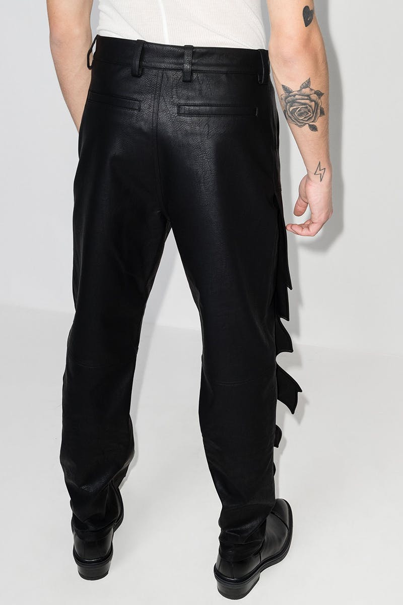 Y/PROJECT's SS21 Faux Leather "Flame" Pants